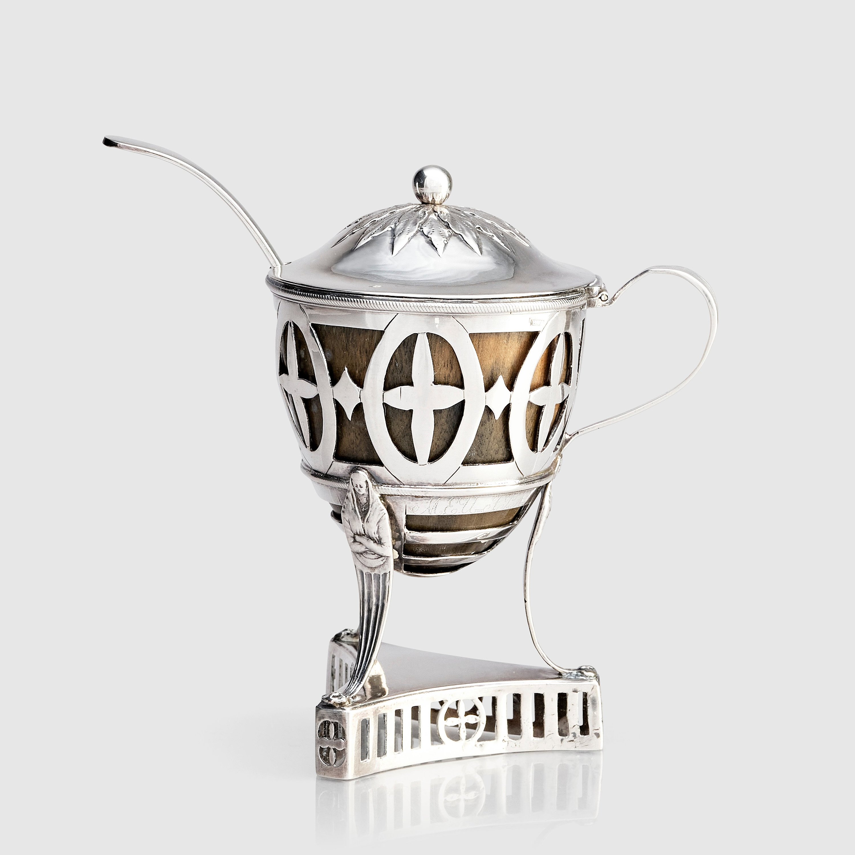 A Swedish silver suger-bowl with lid, mark of Johan Abraham Hallard ...