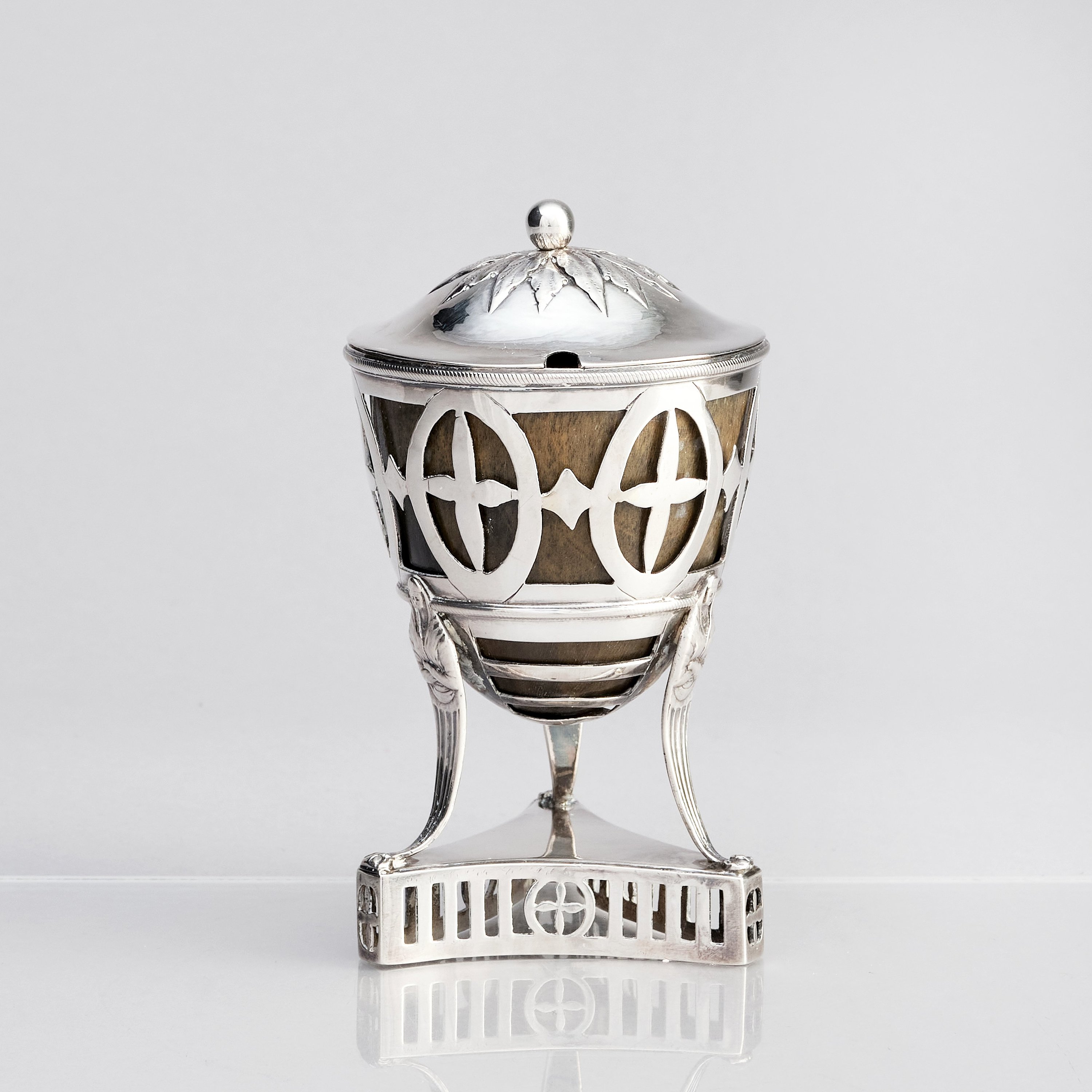 A Swedish silver suger-bowl with lid, mark of Johan Abraham Hallard ...