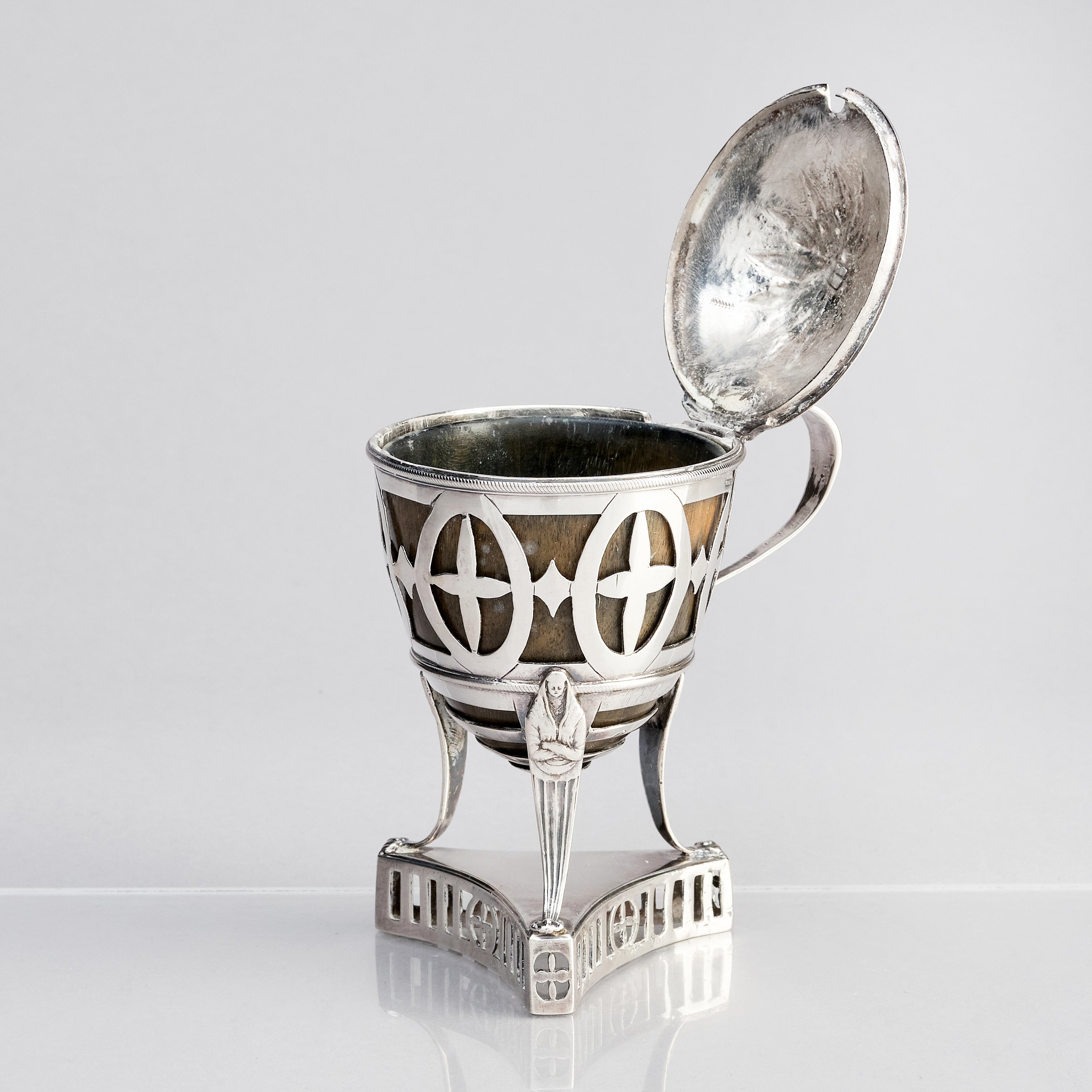 A Swedish silver suger-bowl with lid, mark of Johan Abraham Hallard ...