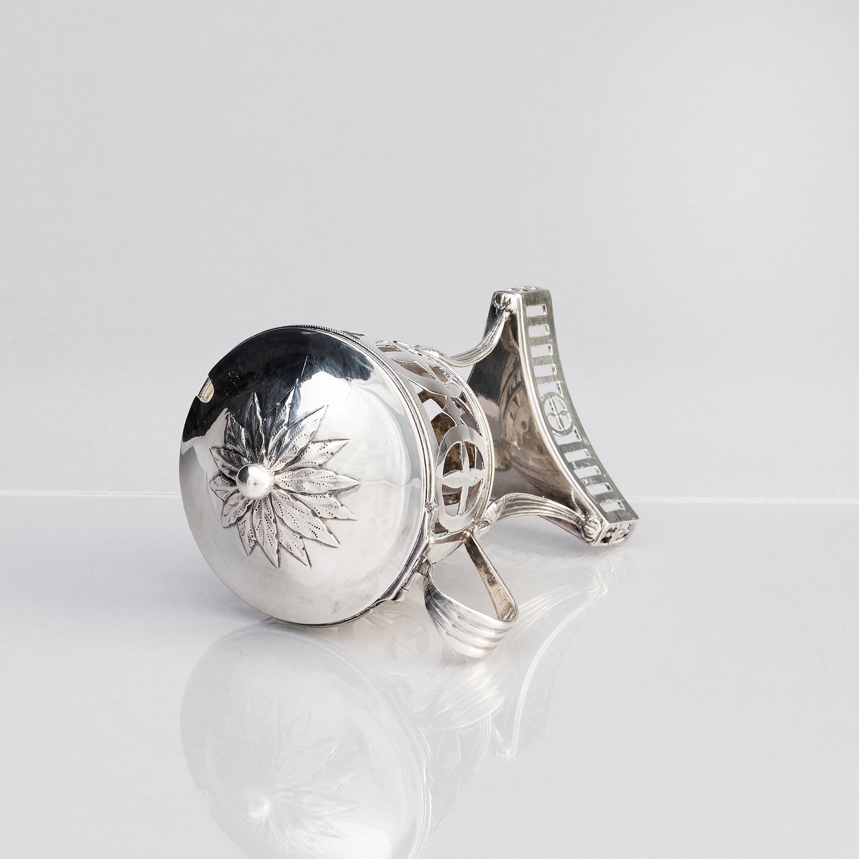 A Swedish silver suger-bowl with lid, mark of Johan Abraham Hallard ...