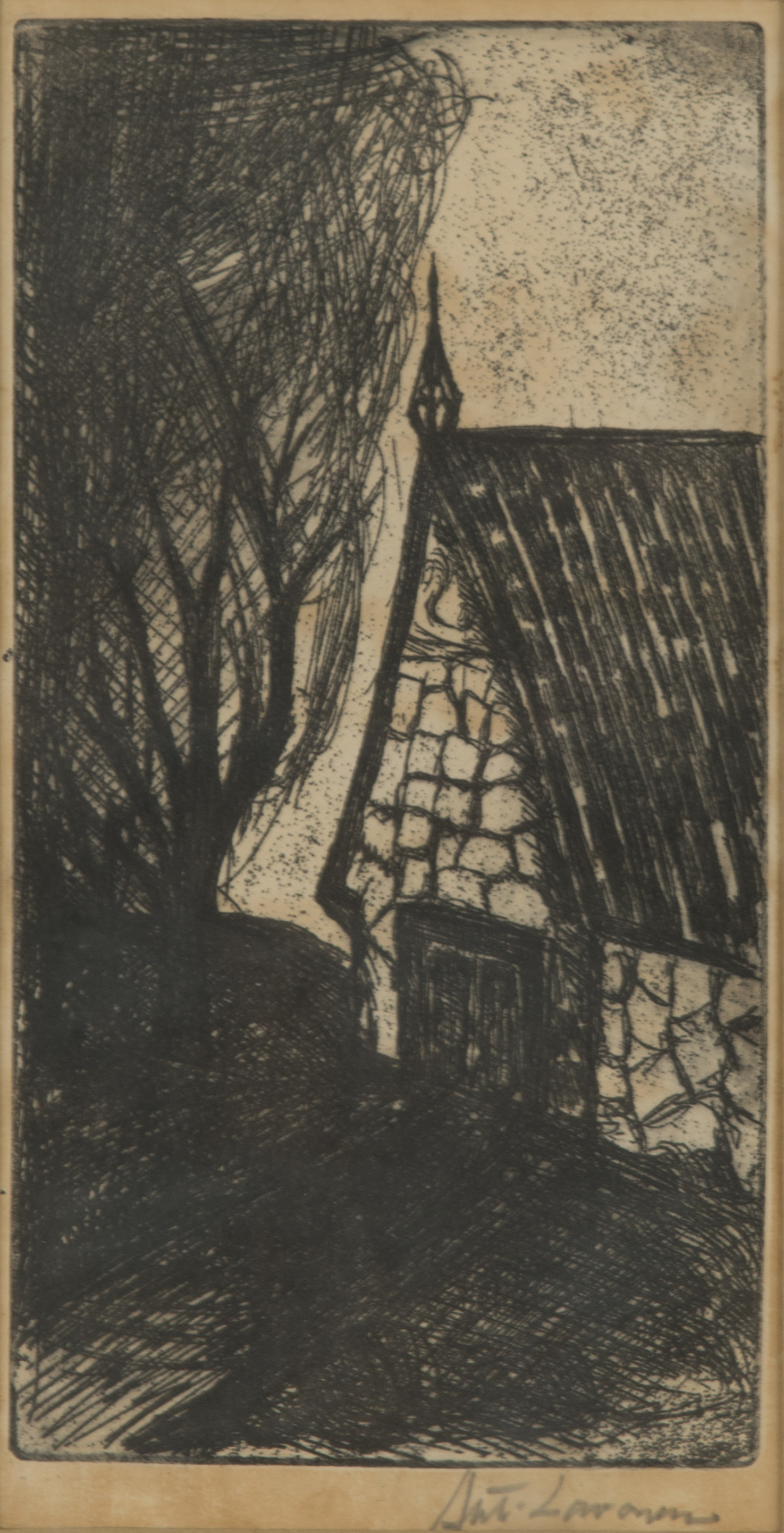 Ahti Lavonen, etching, signed. - Bukowskis