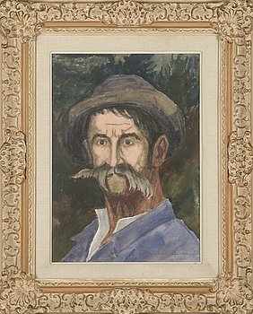 Juho Rissanen, watercolor, signed and dated 1923. - Bukowskis