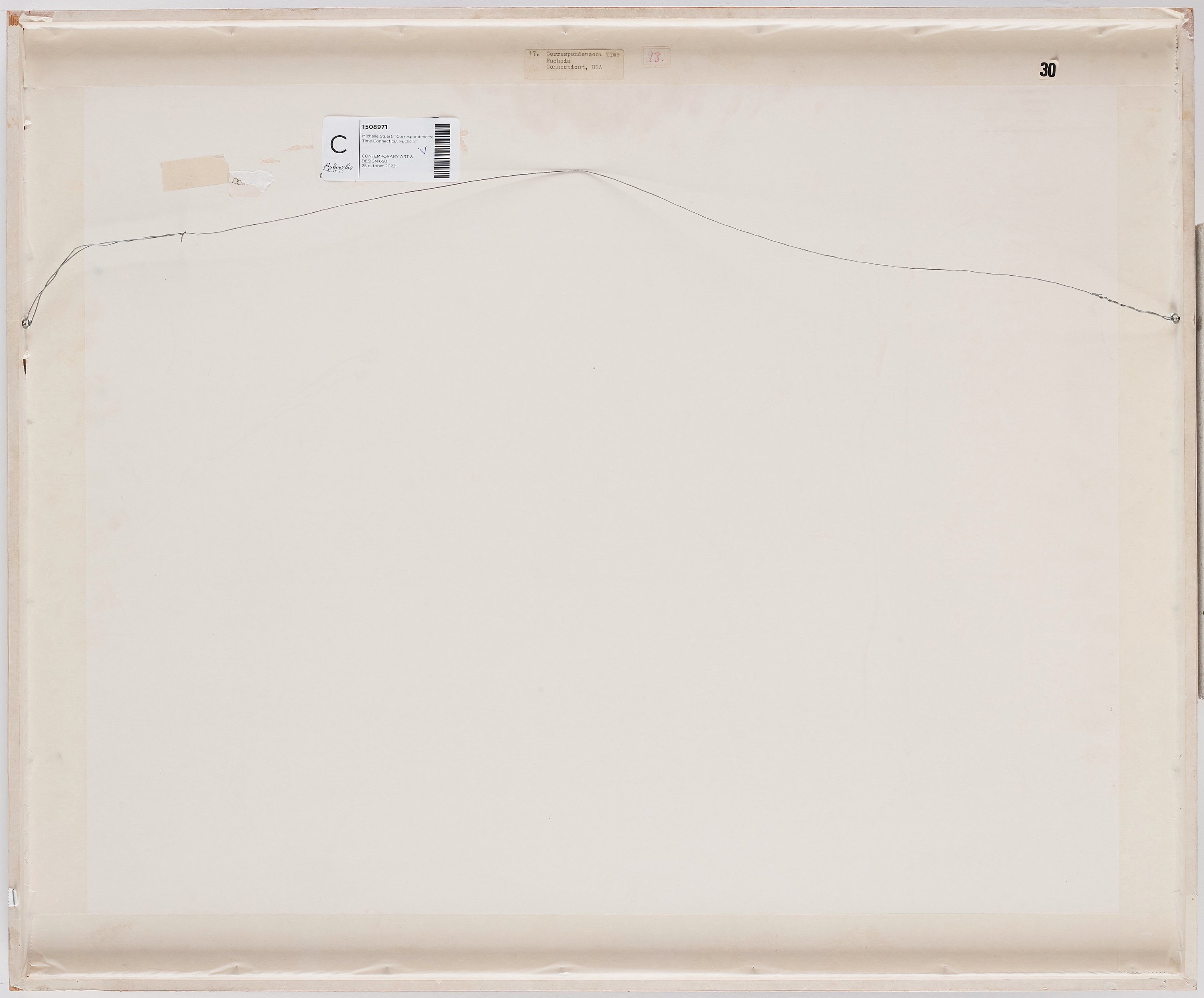 Michelle Stuart, "Correspondences: Time Connecticut Fuchsia". - Bukowskis