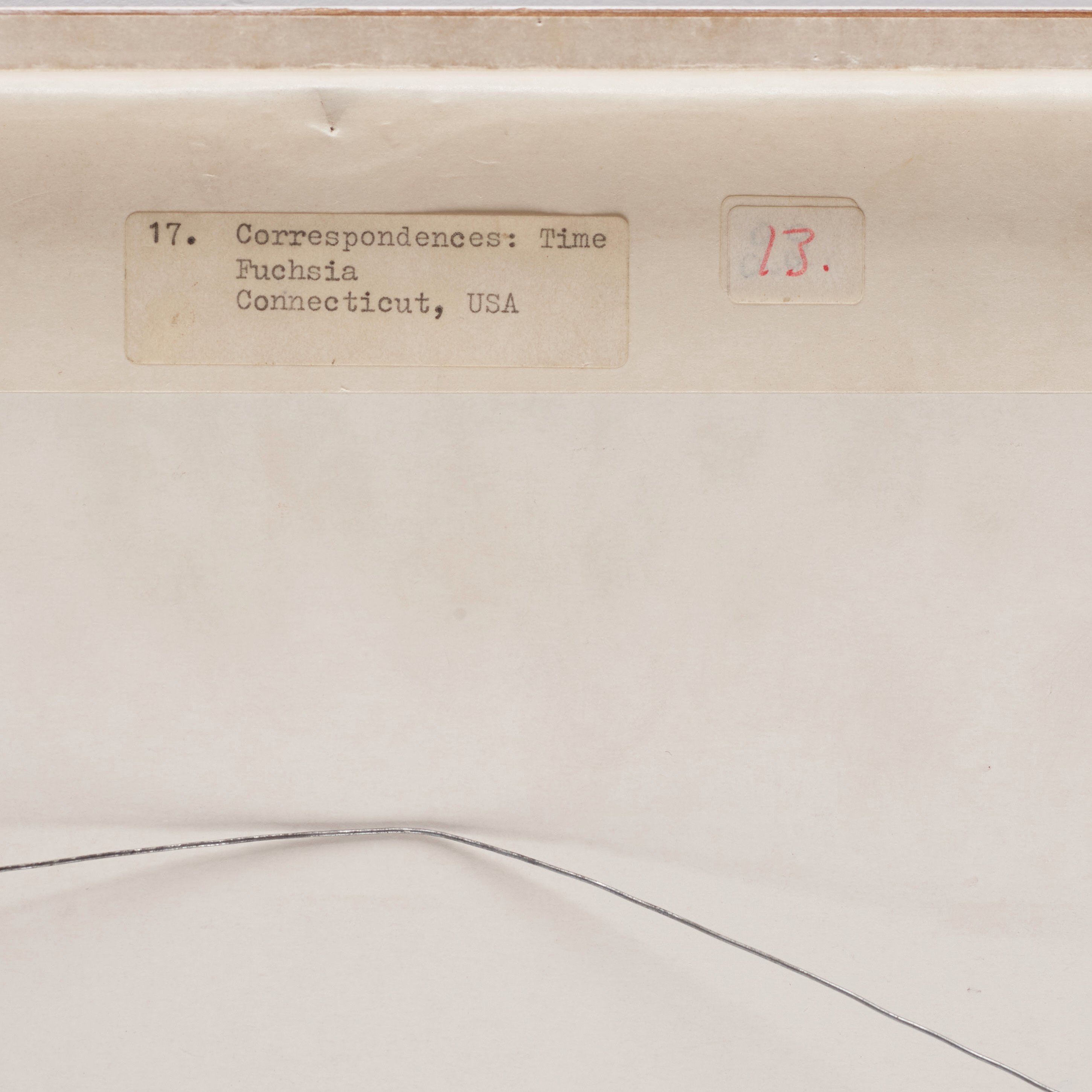 Michelle Stuart, "Correspondences: Time Connecticut Fuchsia". - Bukowskis