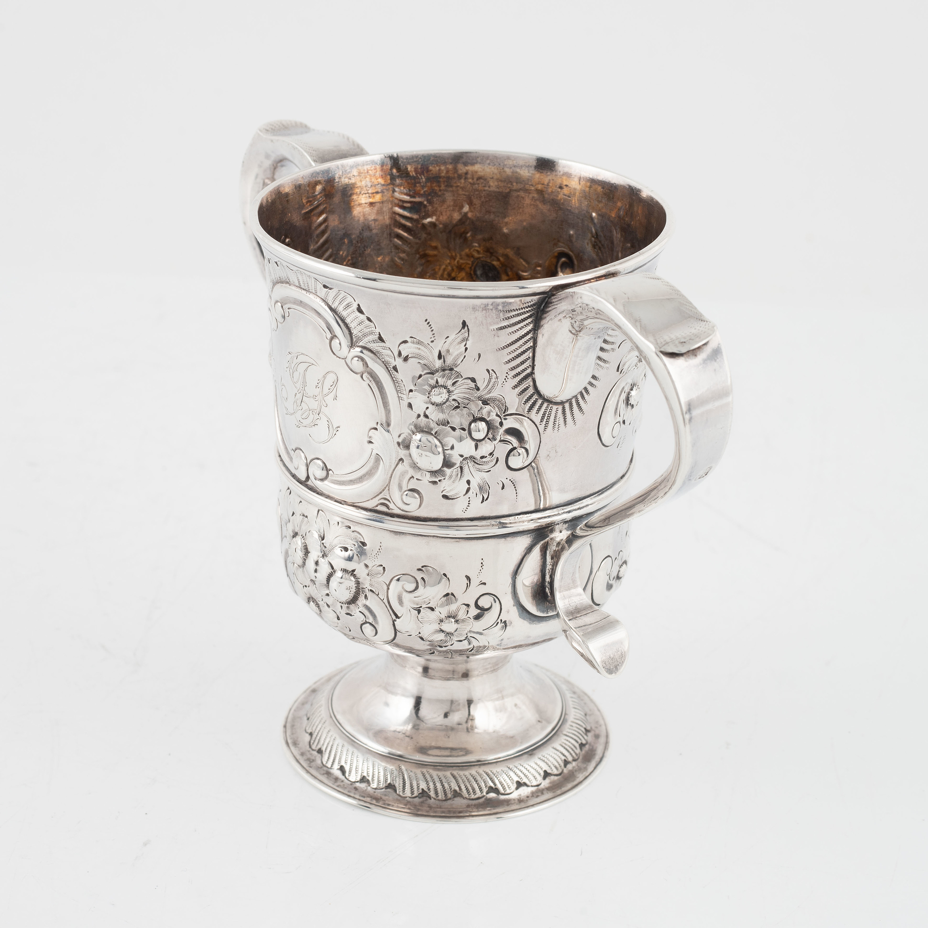 An English Parcel-Gilt Silver Beaker, mark of John Langlands I & John ...