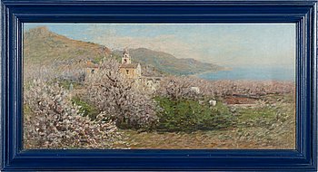 Otto Geleng, attributed to, Vue from Taormina, Sicily. - Bukowskis