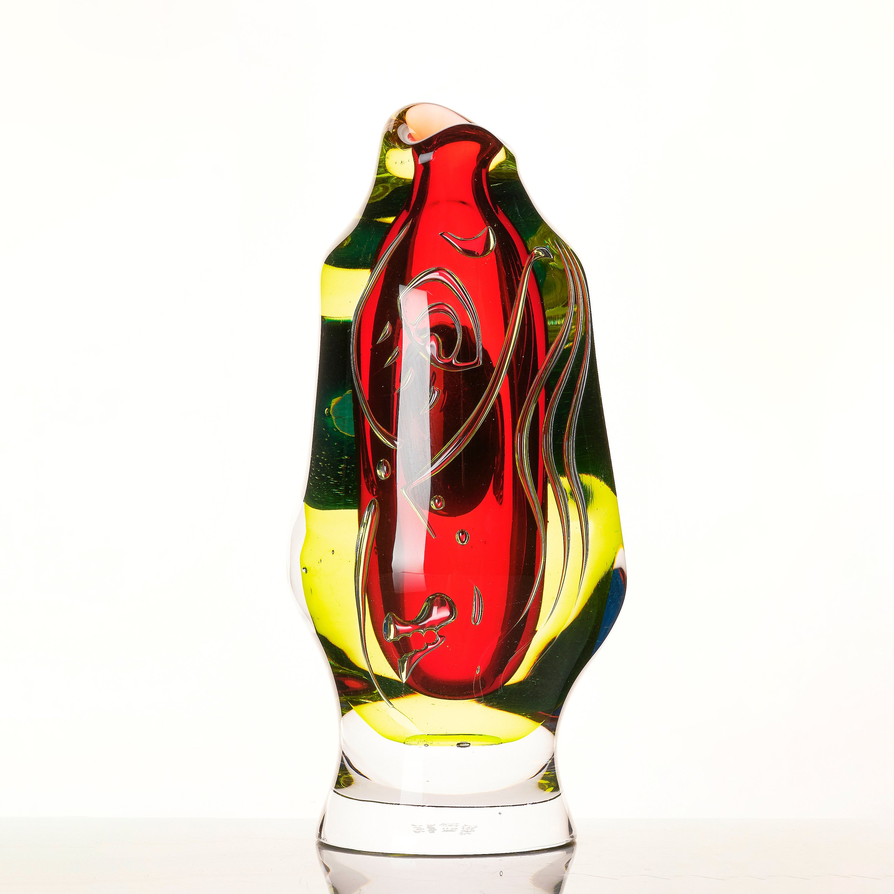 Peter Hermansson, "Yellow Shirt Servant", an 'Ariel' glass vase ...
