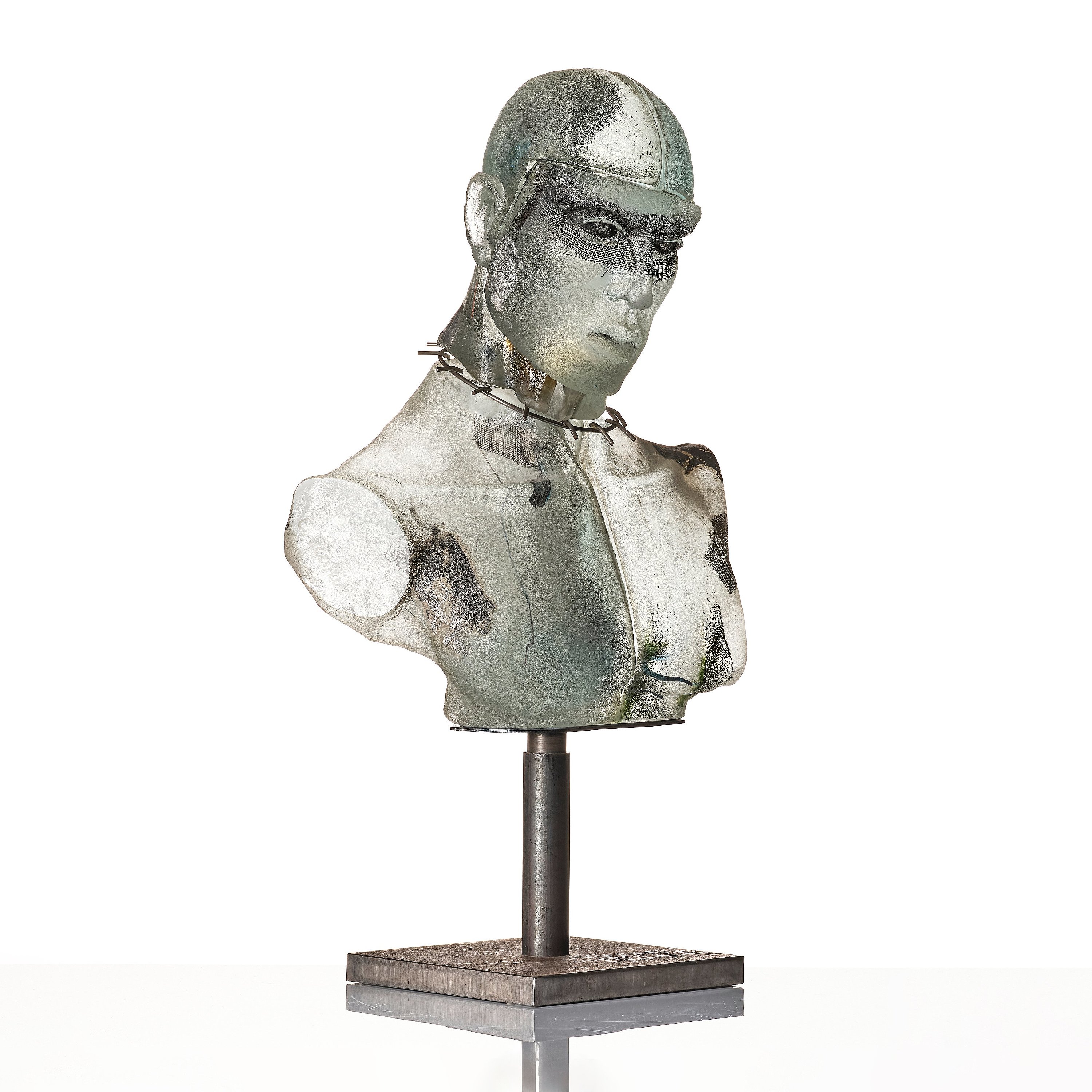 Claes Uvesten, "Prometheus", sand cast glass sculpture, Sweden 2008 ...