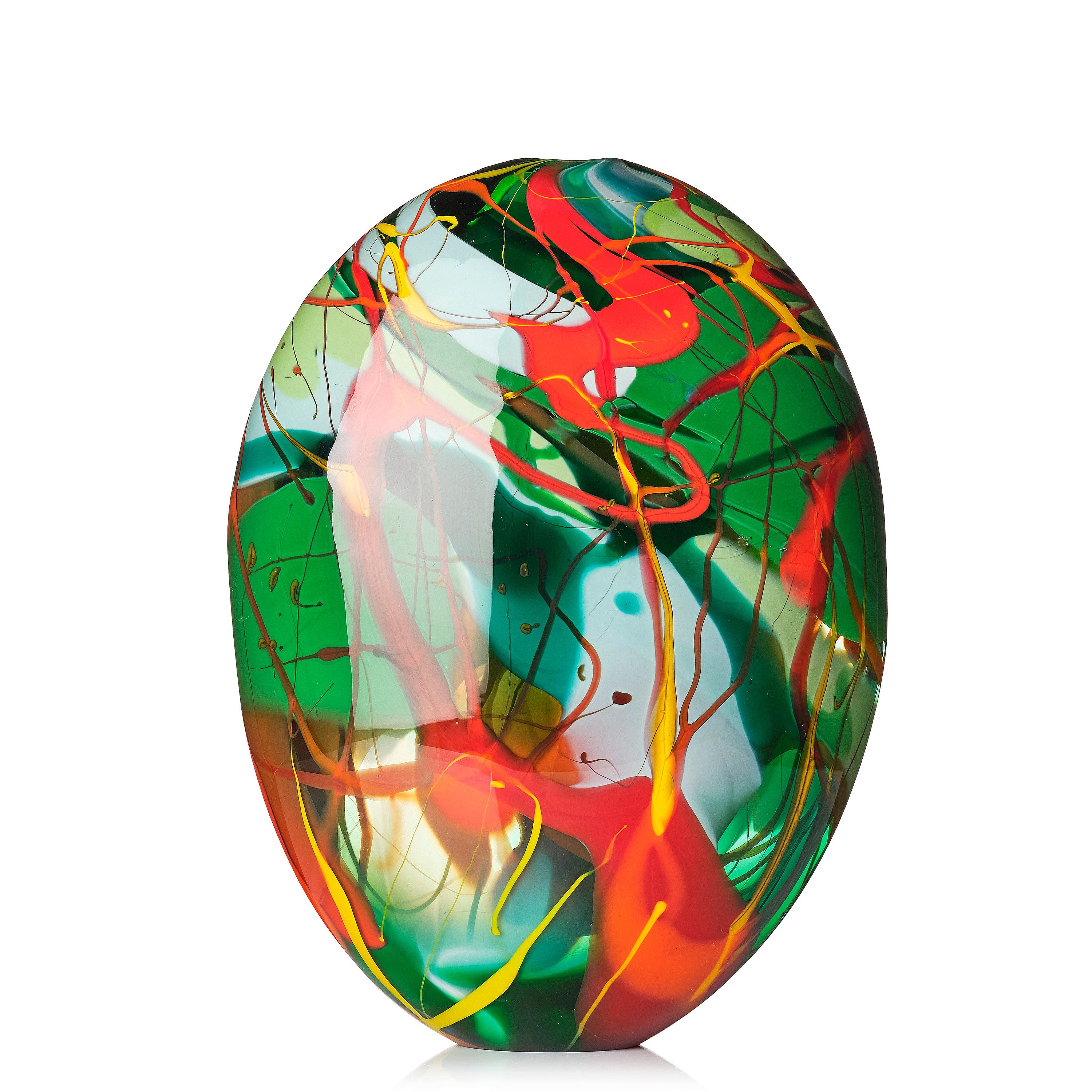 Peter Hermansson, "Pollock", a glass vase, Örsjö, Sweden 2012. - Bukowskis