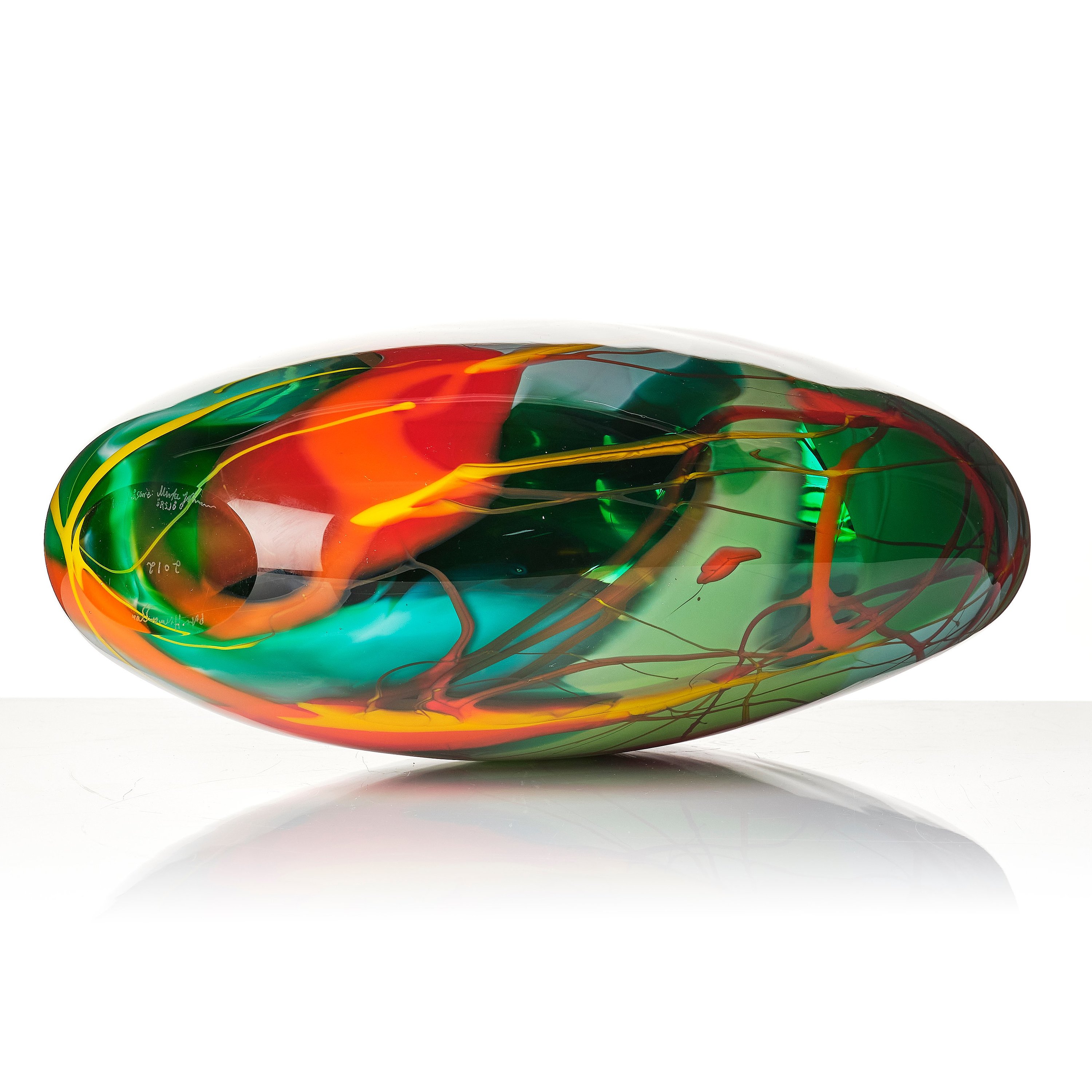 Peter Hermansson, "Pollock", a glass vase, Örsjö, Sweden 2012. - Bukowskis