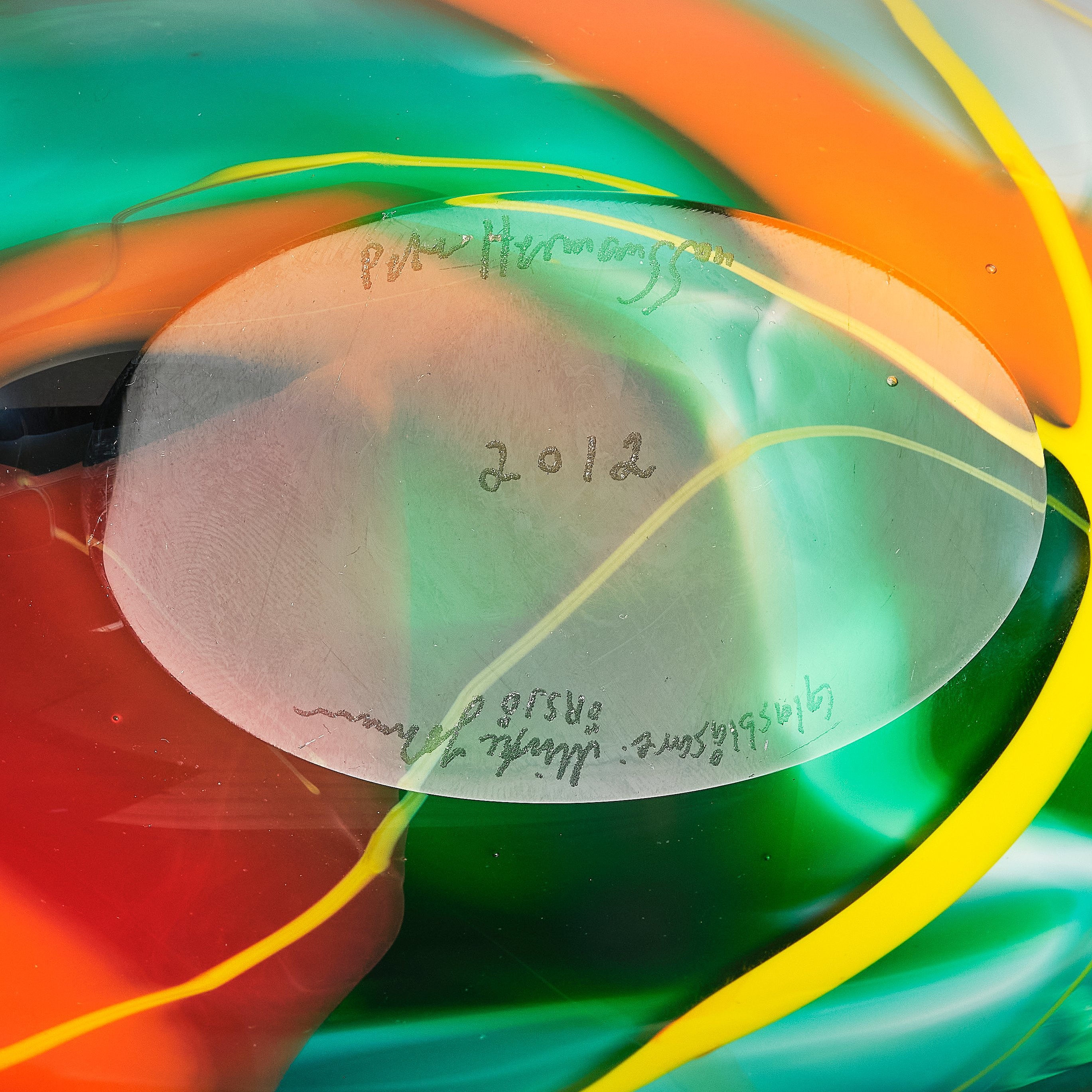 Peter Hermansson, "Pollock", a glass vase, Örsjö, Sweden 2012. - Bukowskis