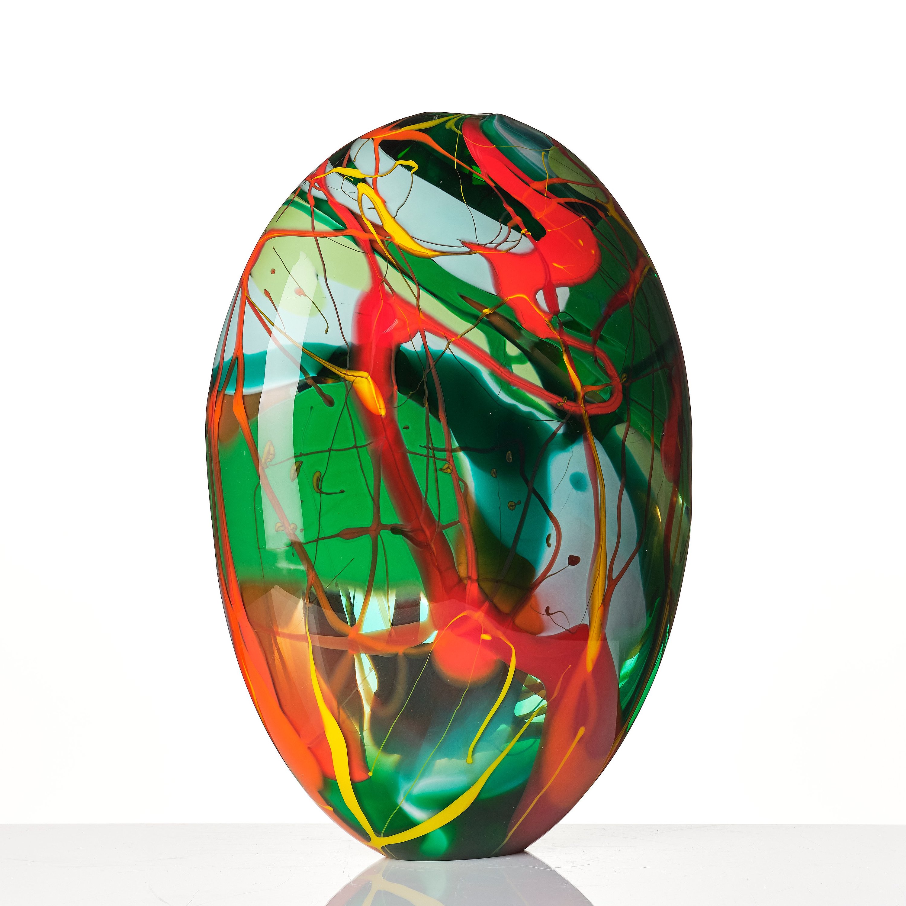 Peter Hermansson, "Pollock", a glass vase, Örsjö, Sweden 2012. - Bukowskis