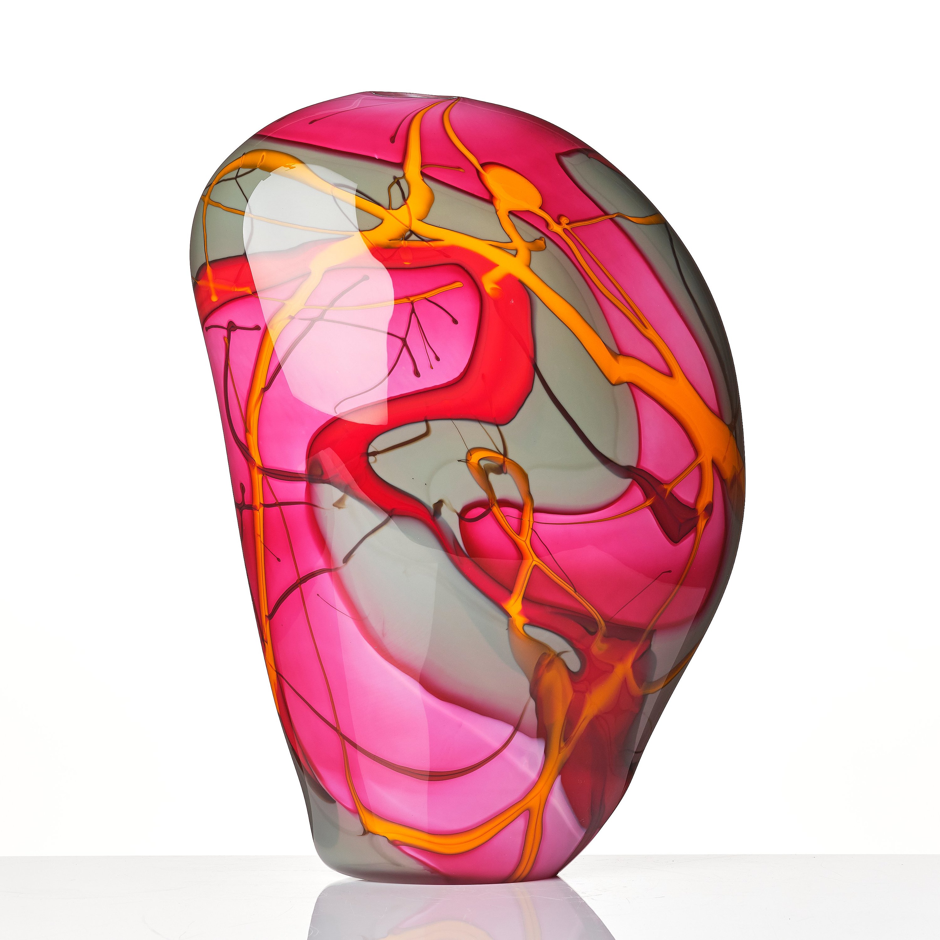 Peter Hermansson, "Pollock", a glass vase, Örsjö, Sweden 2013. - Bukowskis