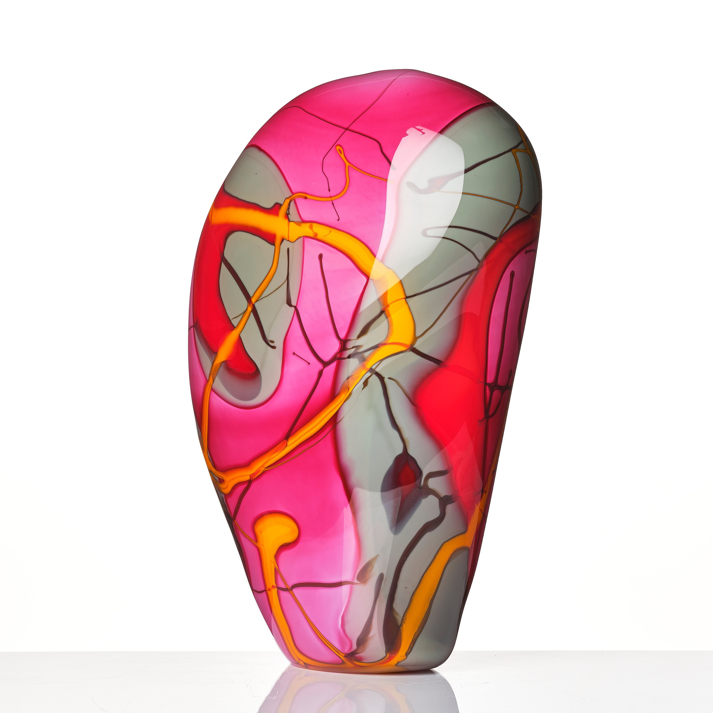 Peter Hermansson, "Pollock", a glass vase, Örsjö, Sweden 2013. - Bukowskis