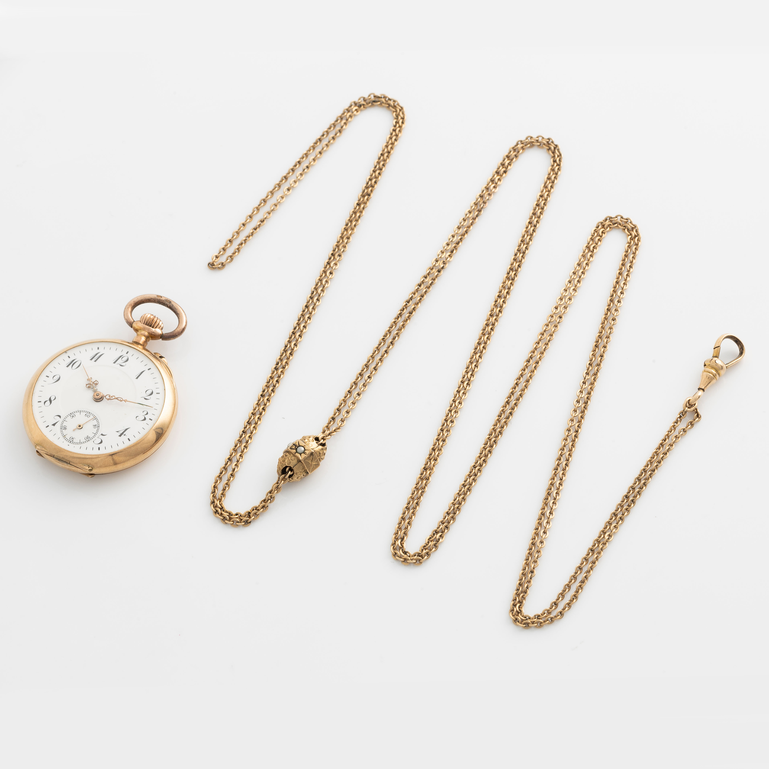 Pocket watch, 14K gold, 32 mm. - Bukowskis