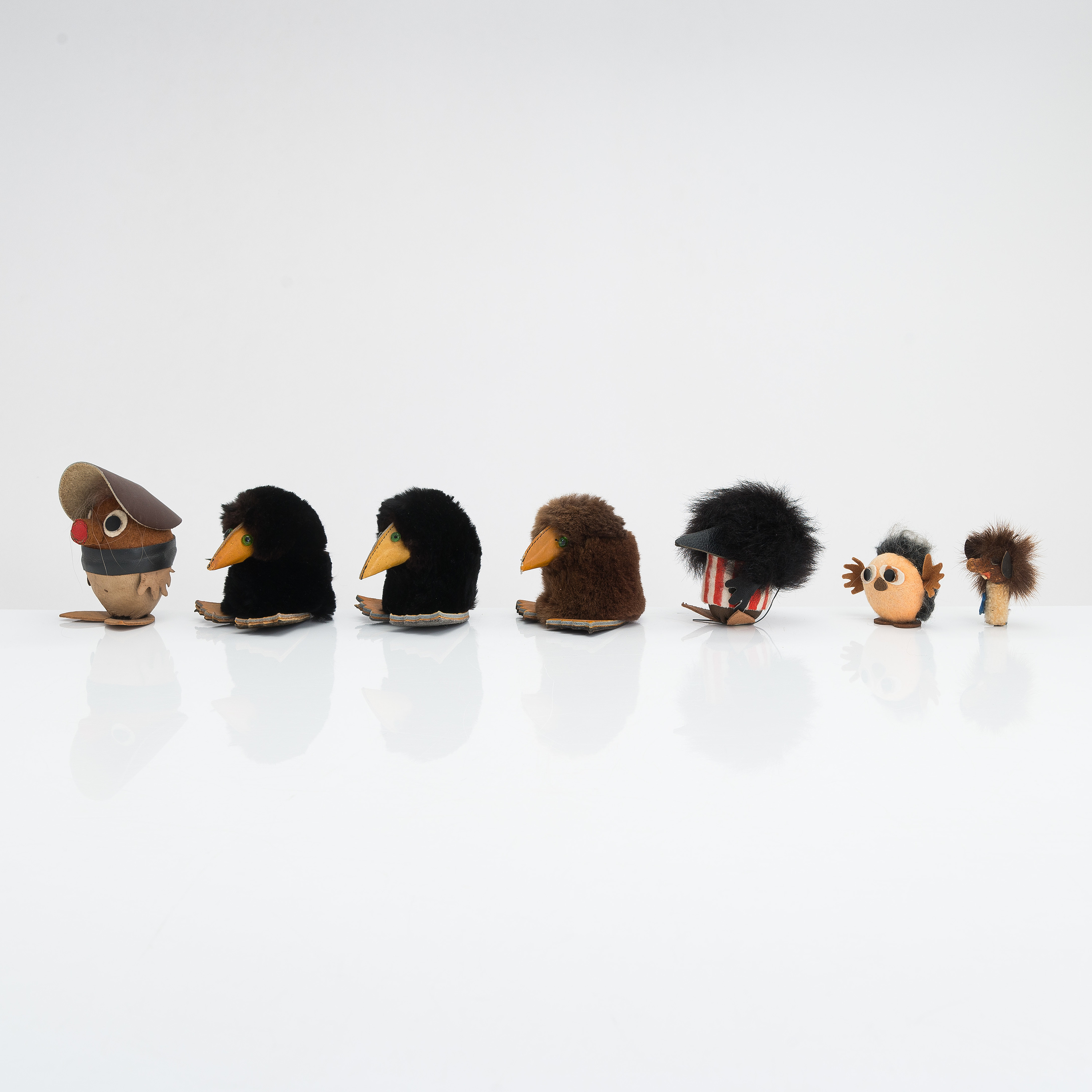 Helena Kuuskoski, Atelier Fauni, figurin, 7 st, Finland, 1960-70-tal ...