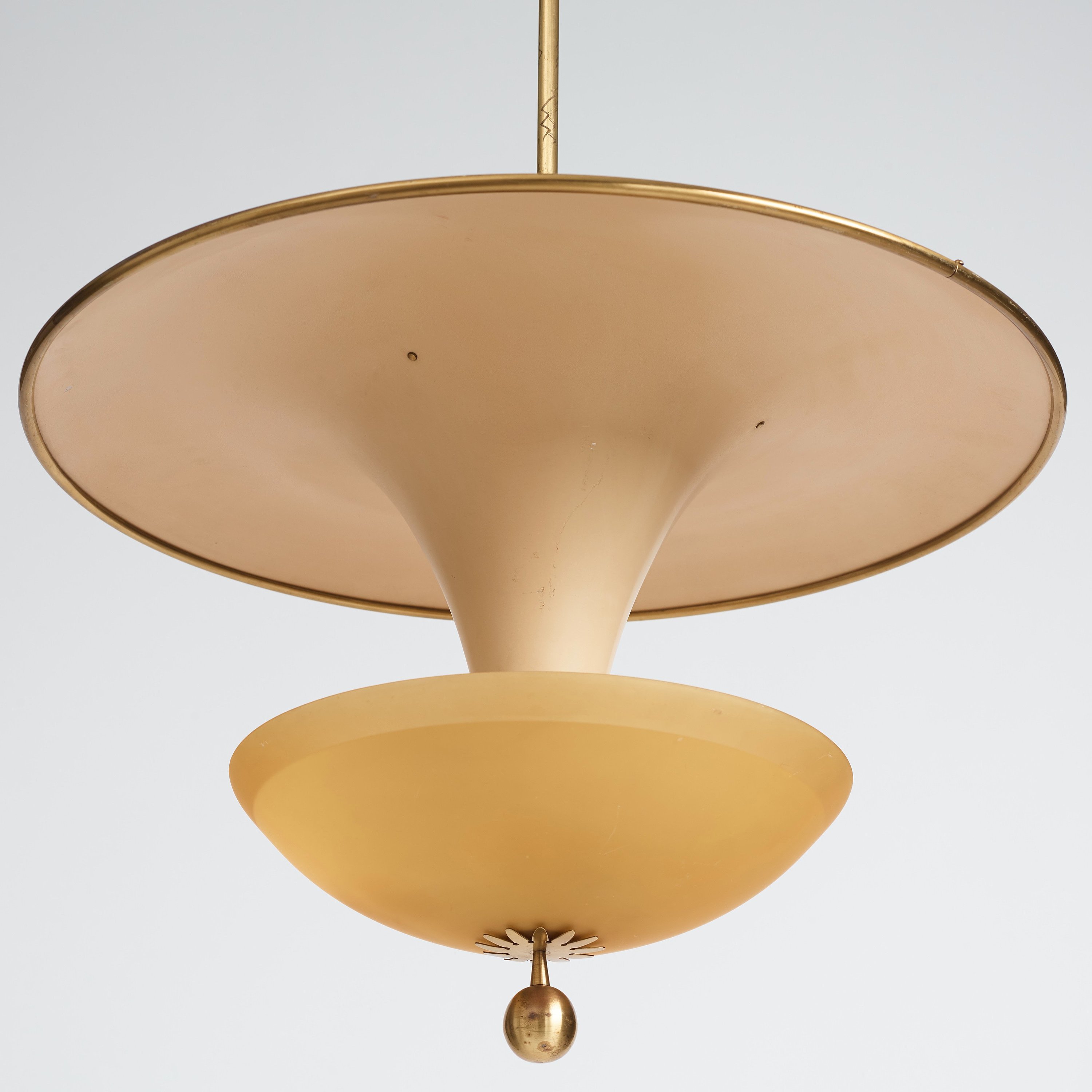 Bertil Brisborg, & Olle Elmgren, a pair of ceiling lamps, custom made ...
