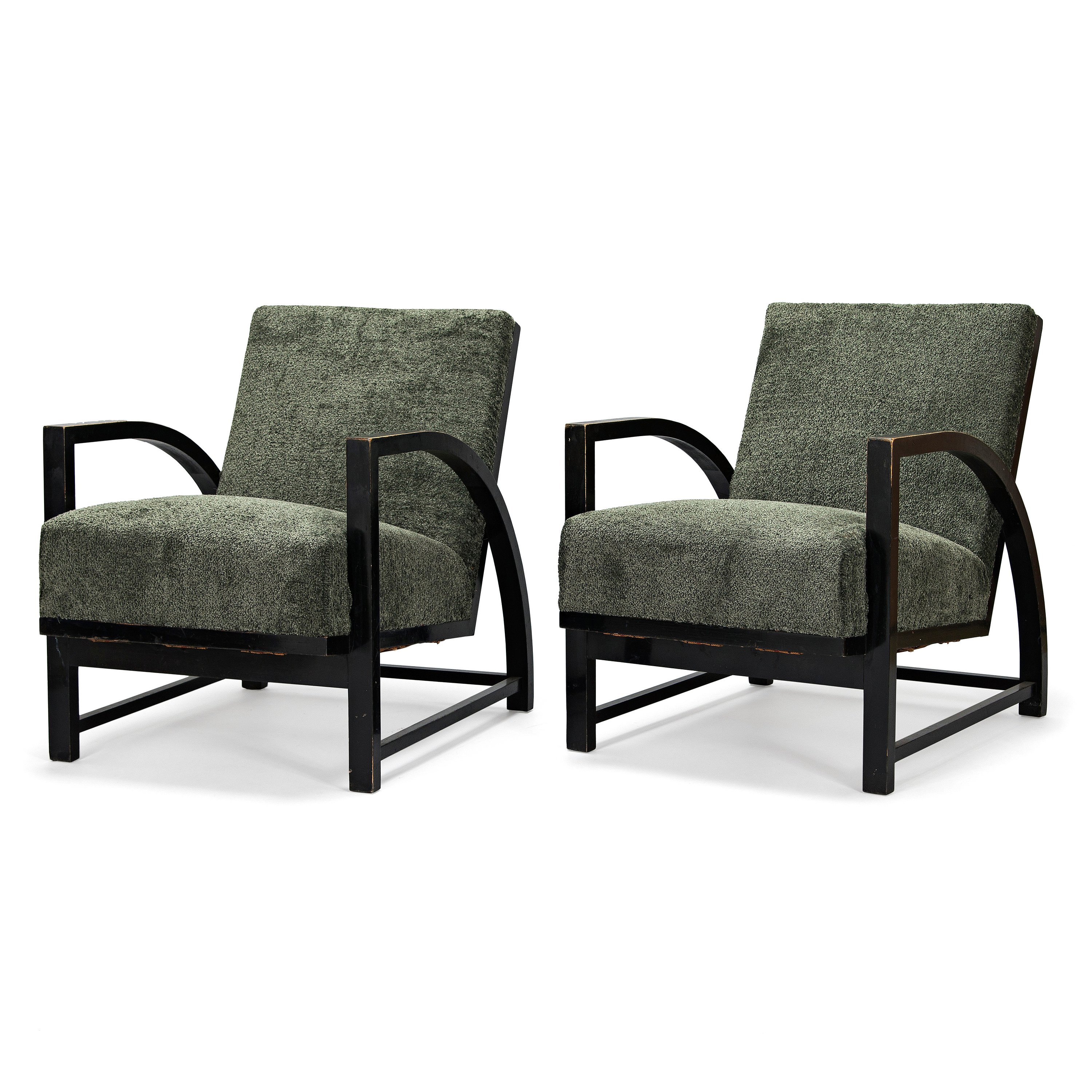 Maija Heikinheimo, a pair of 1930's 'Helvi' armchairs for Asko Finland ...