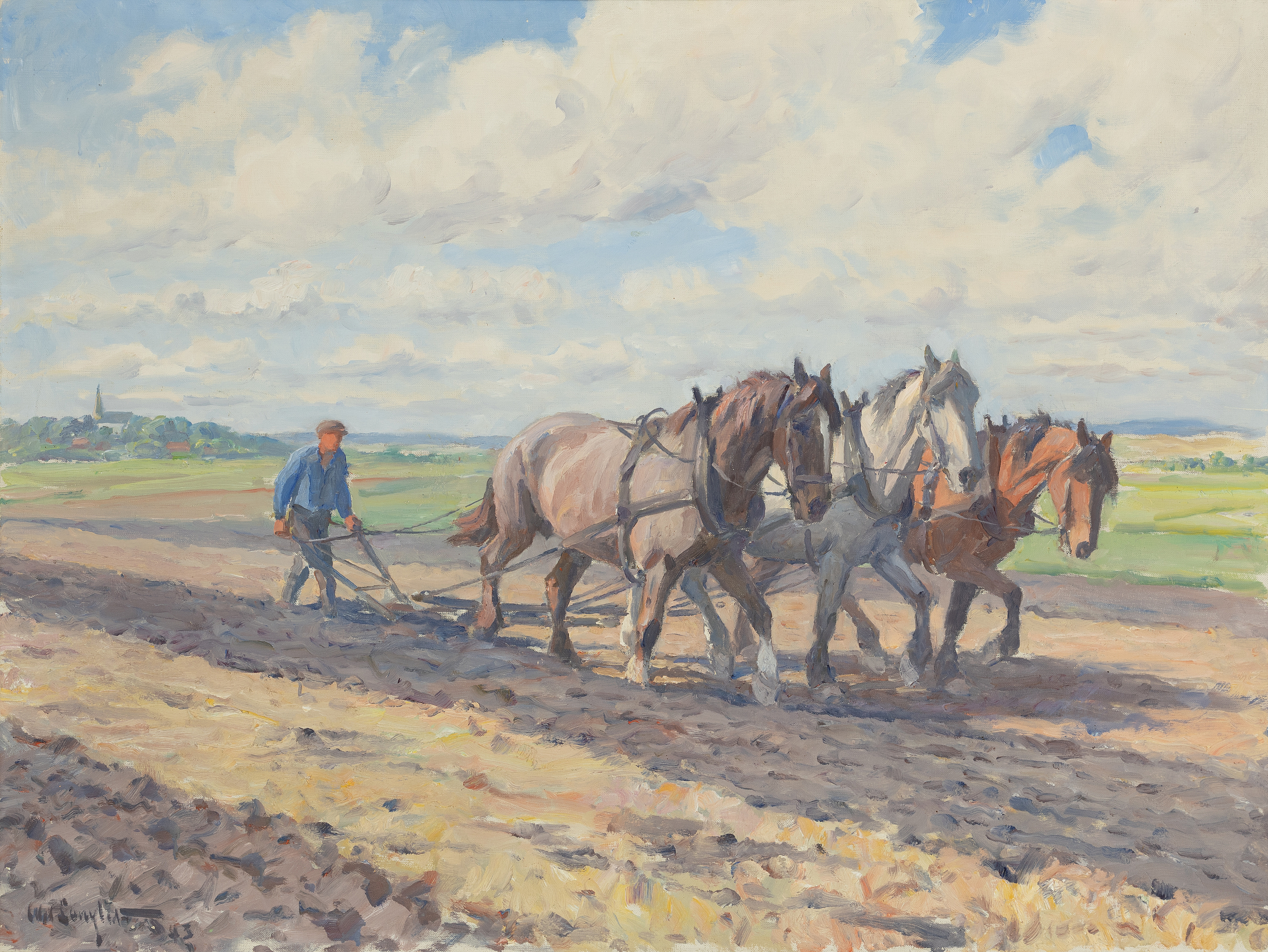 Alexander Langlet, Spring Ploughing. - Bukowskis
