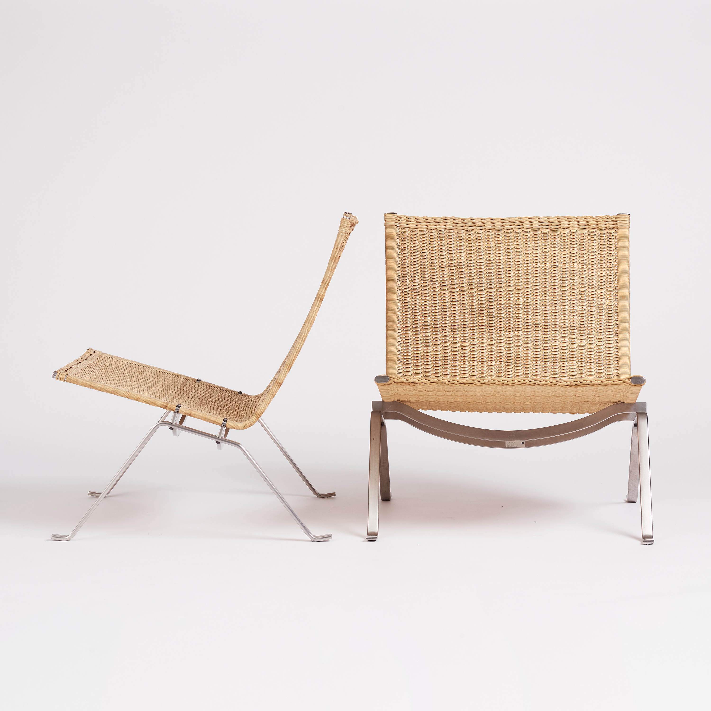 Poul Kjaerholm, a pair of 'PK22' chairs, Fritz Hansen, Denmark, 2000 ...