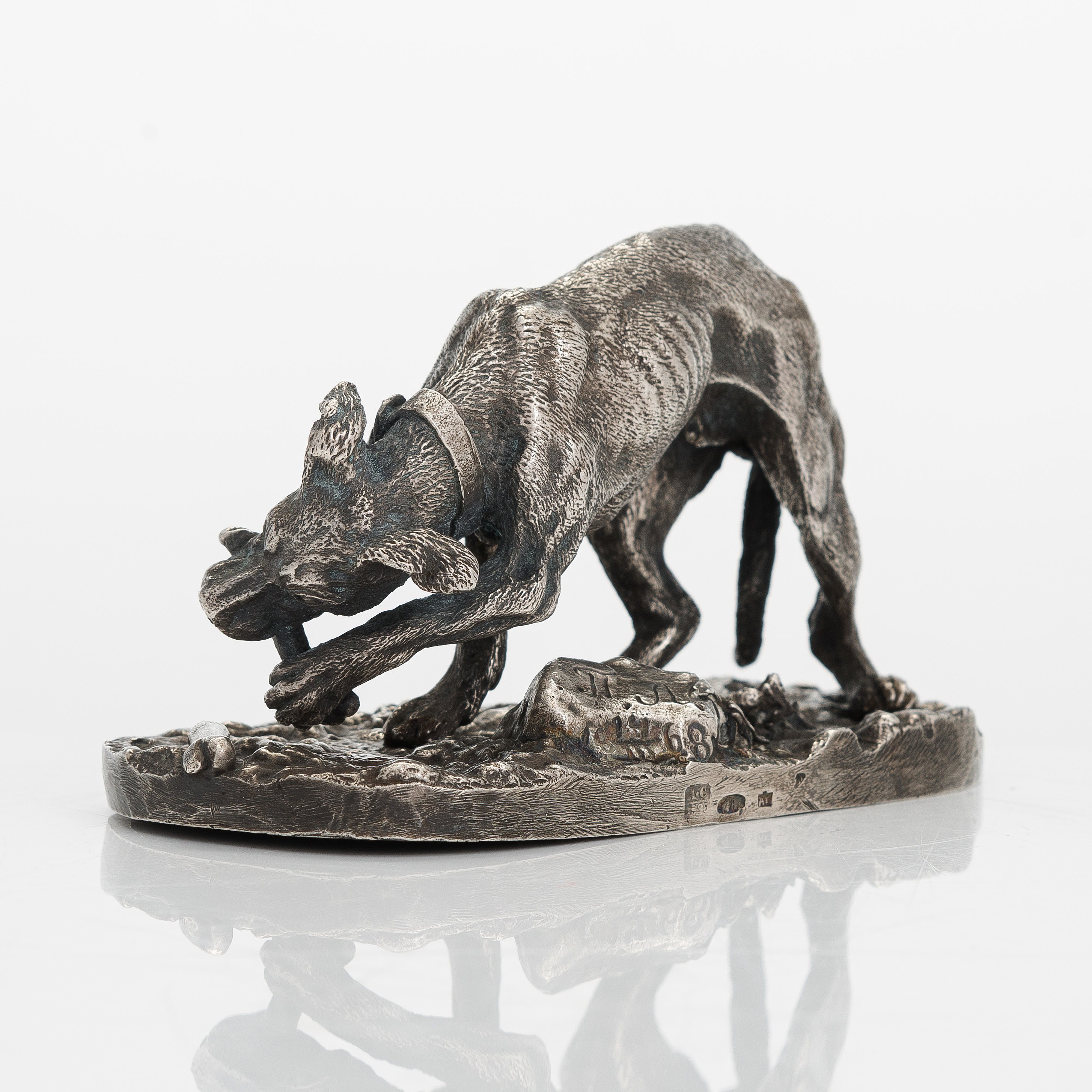 Figurin, silver, Moskva, oidentifierad kyrillisk mästarstämpel AG. 1908 ...