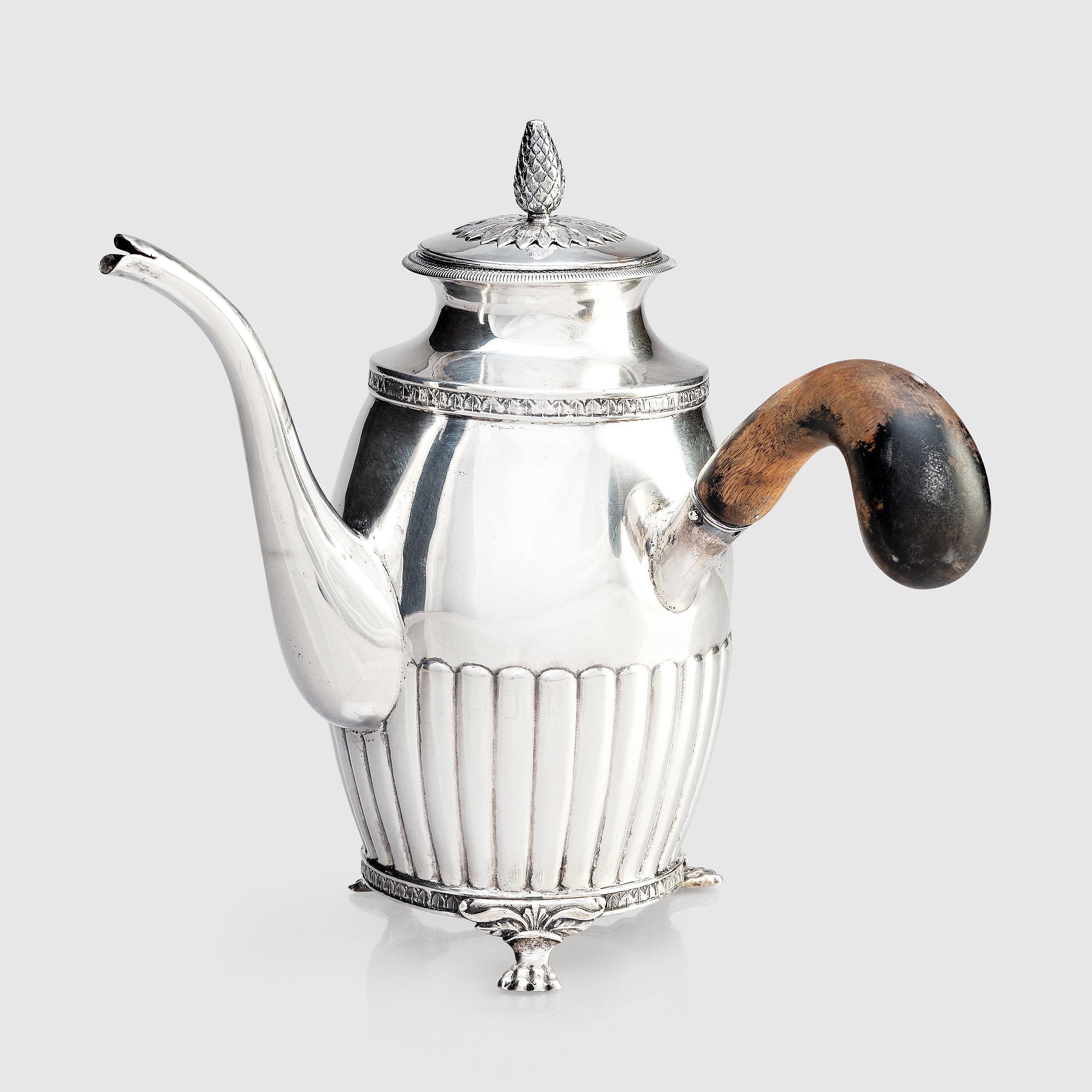 A Swedish silver coffee-pot, mark of Carl Magnus Ryberg, Stockholm 1828 ...