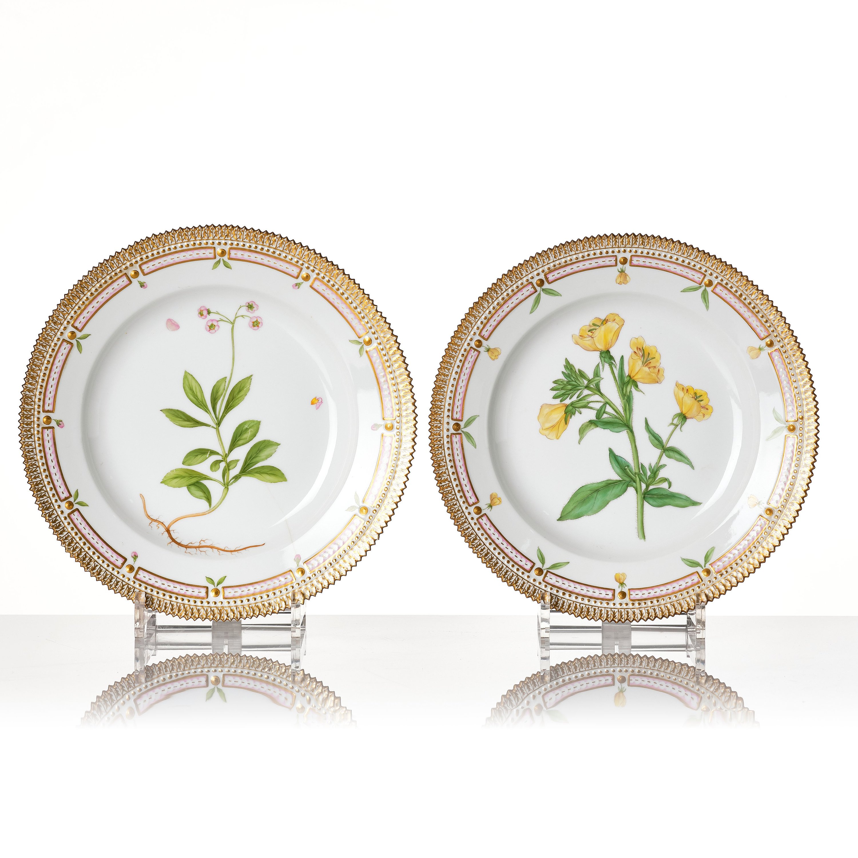 A set of nine Royal Copenhagen 'Flora Danica' dishes, Denmark, 20th ...