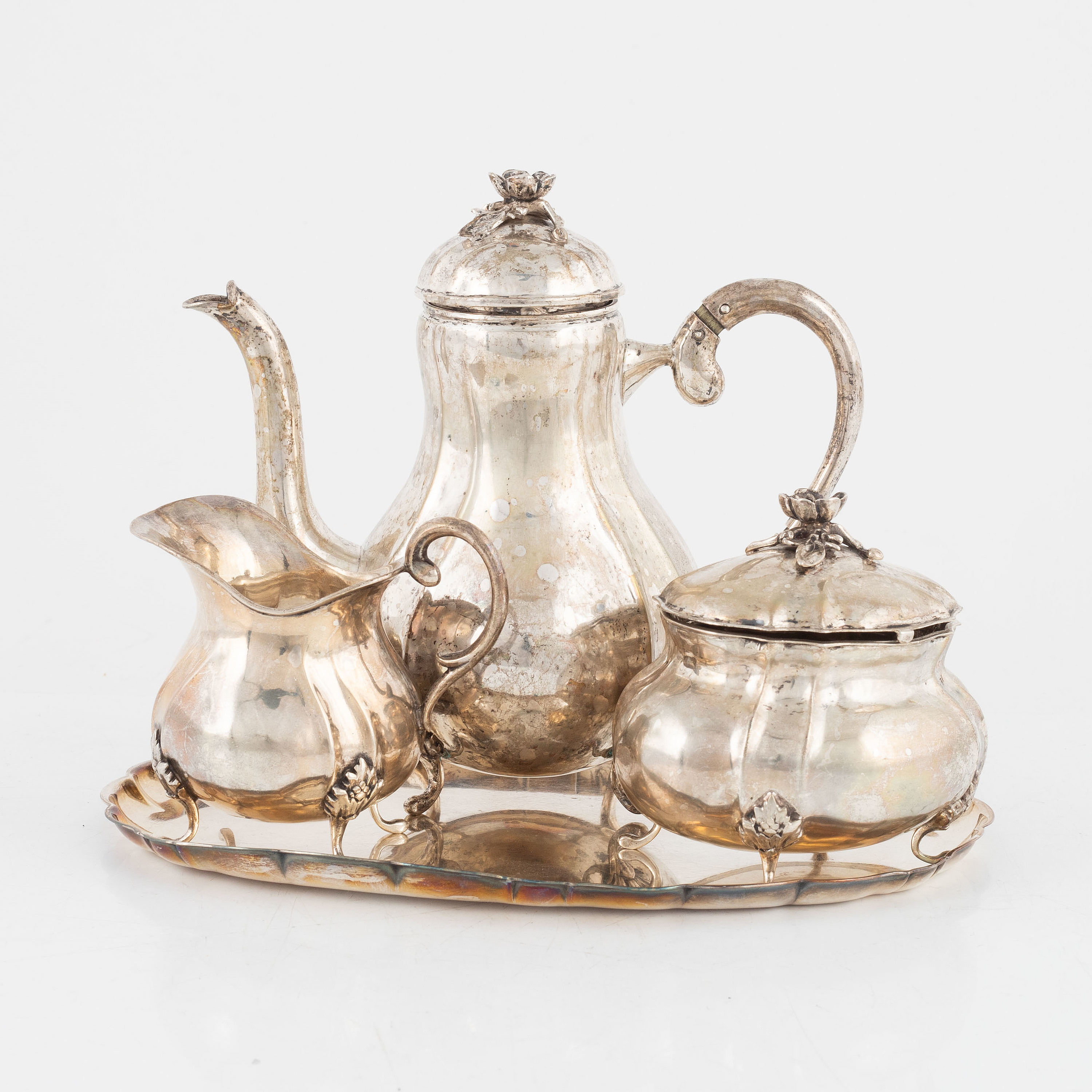 A three pieces coffee service, silver. - Bukowskis