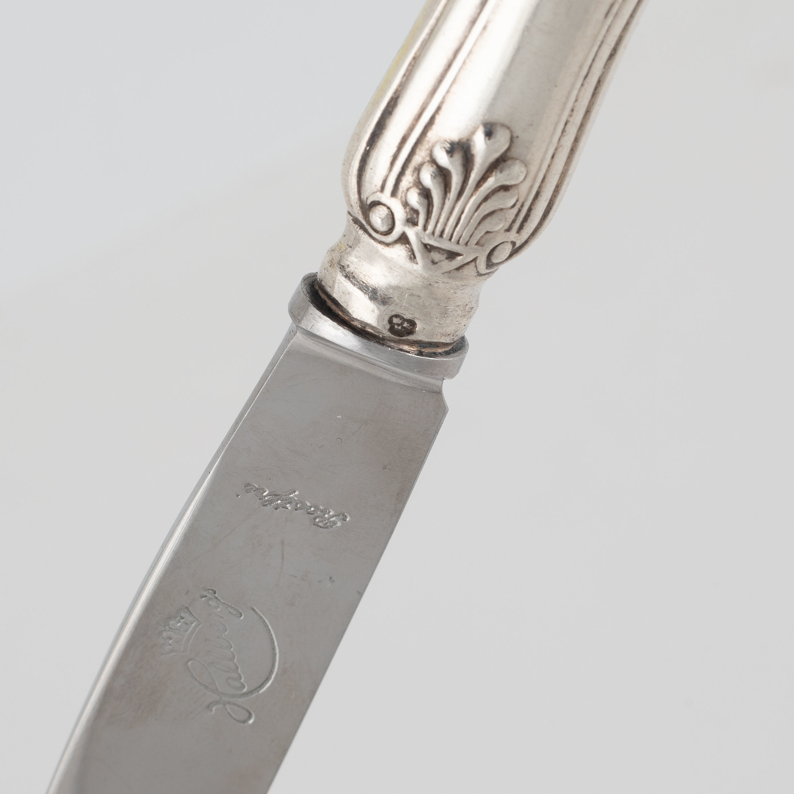 Gustaf Theodor Folcker, table knives, set of 6, silver, Stockholm ...