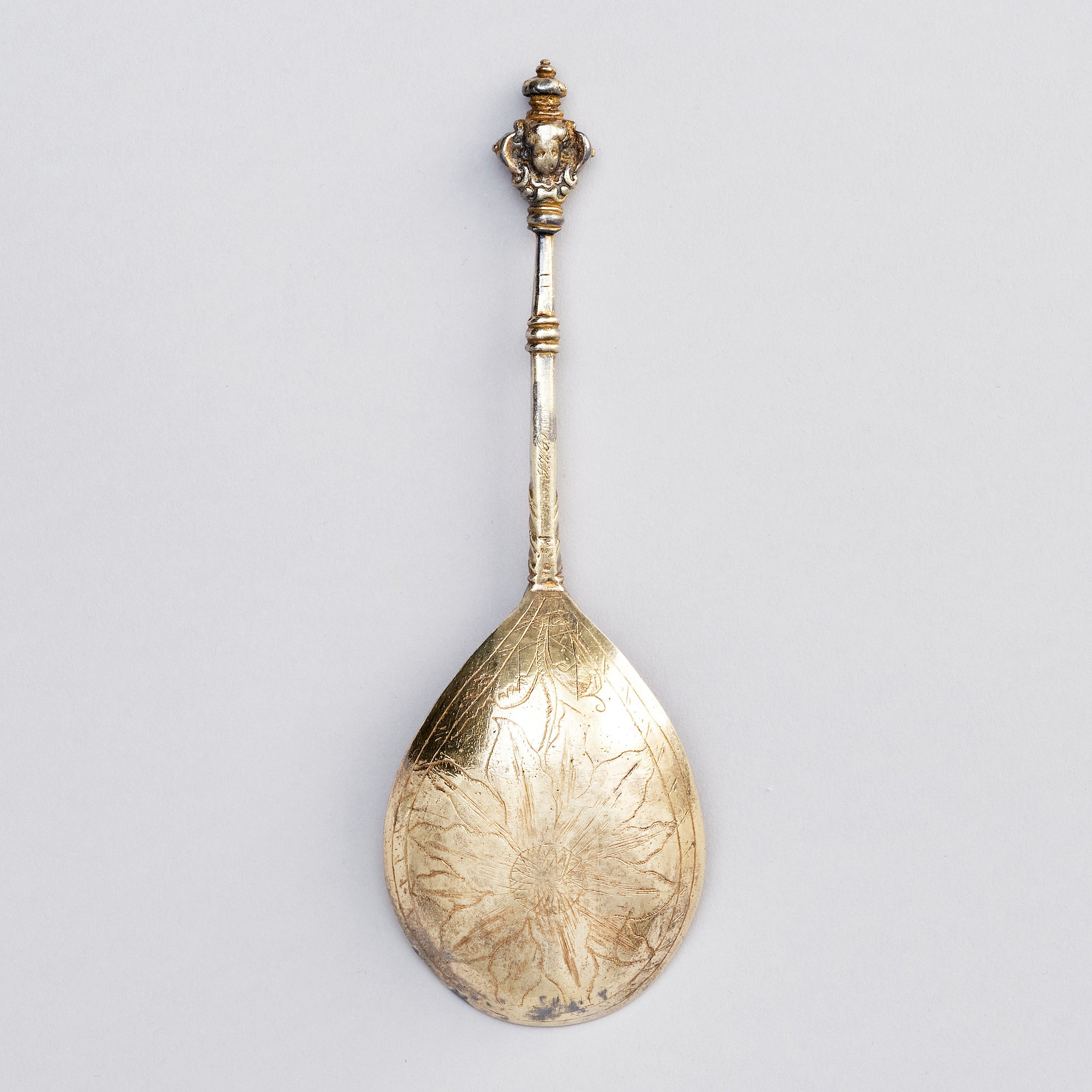 A Swedish 17th century silver-gilt spoon, mark of Johan Christophersson ...