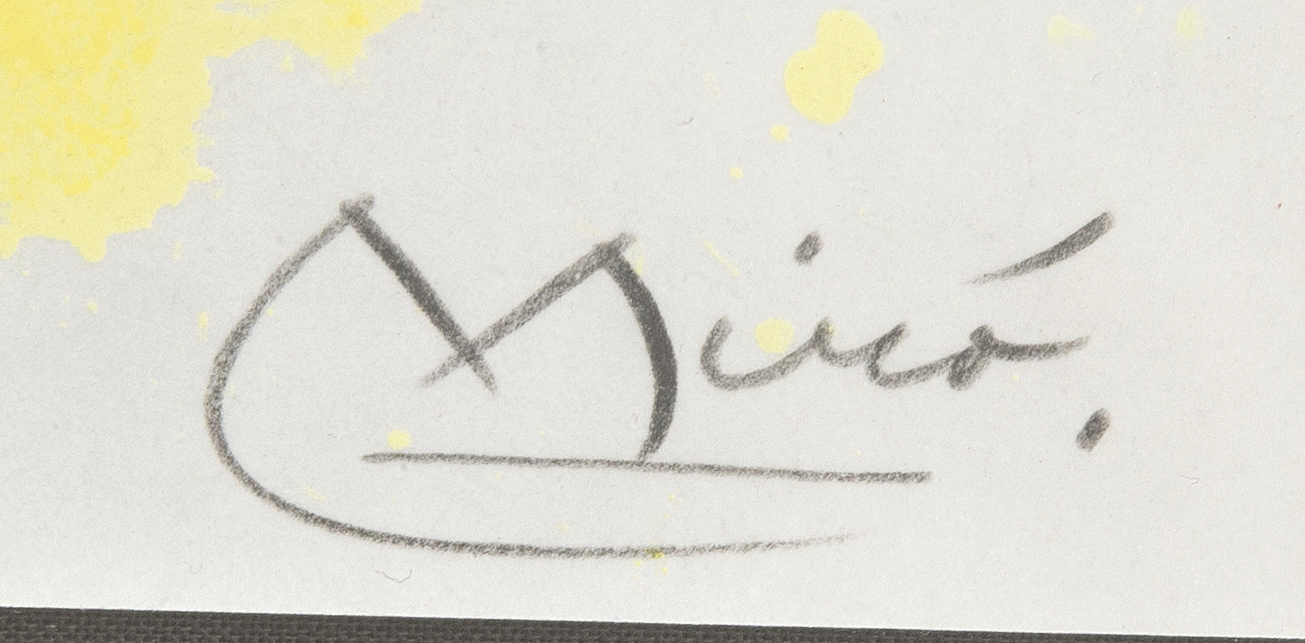 Joan Miró, color lithograph, signed and numbered IV/X. - Bukowskis