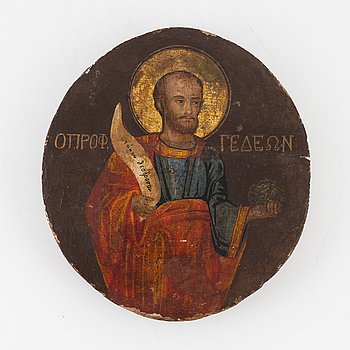 A 19th century Icon, tempera on panel. - Bukowskis