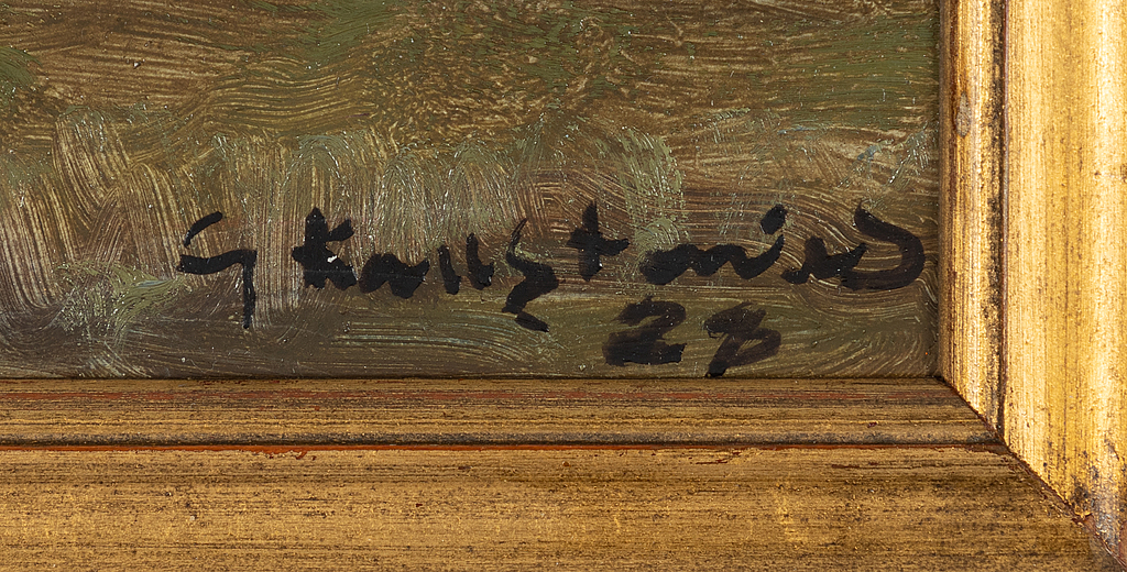 Gottfrid Kallstenius, Solnedgång över Vivassen från Nyslätt, Källvik ...