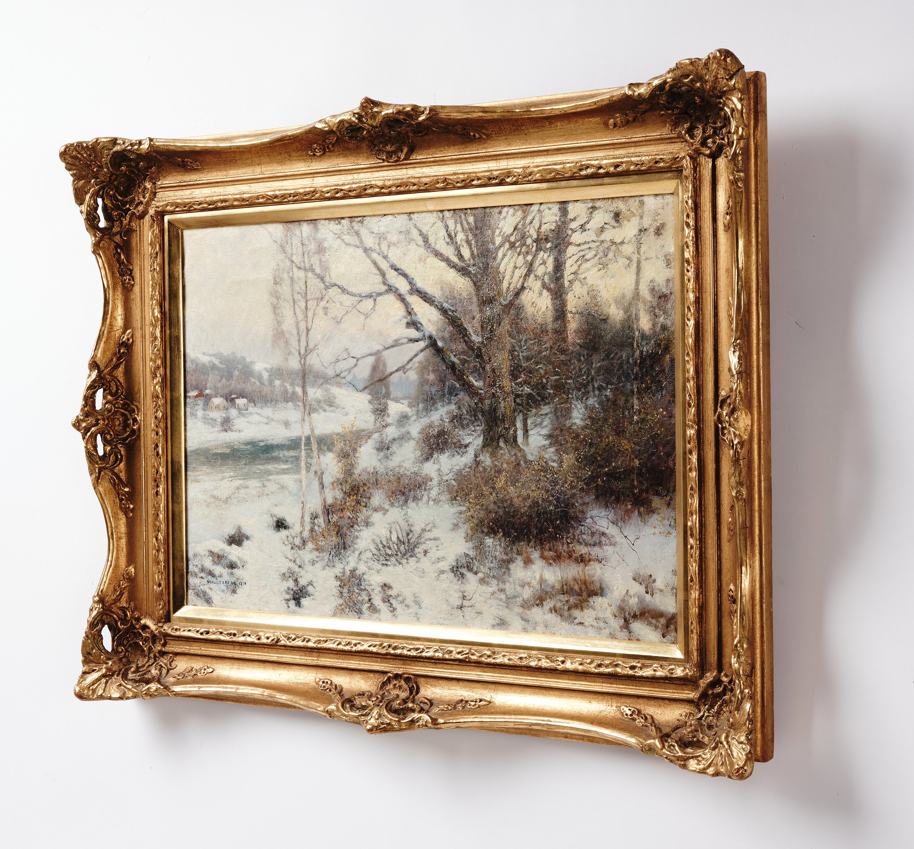 Anshelm Schultzberg, Winter landscape at dusk. - Bukowskis