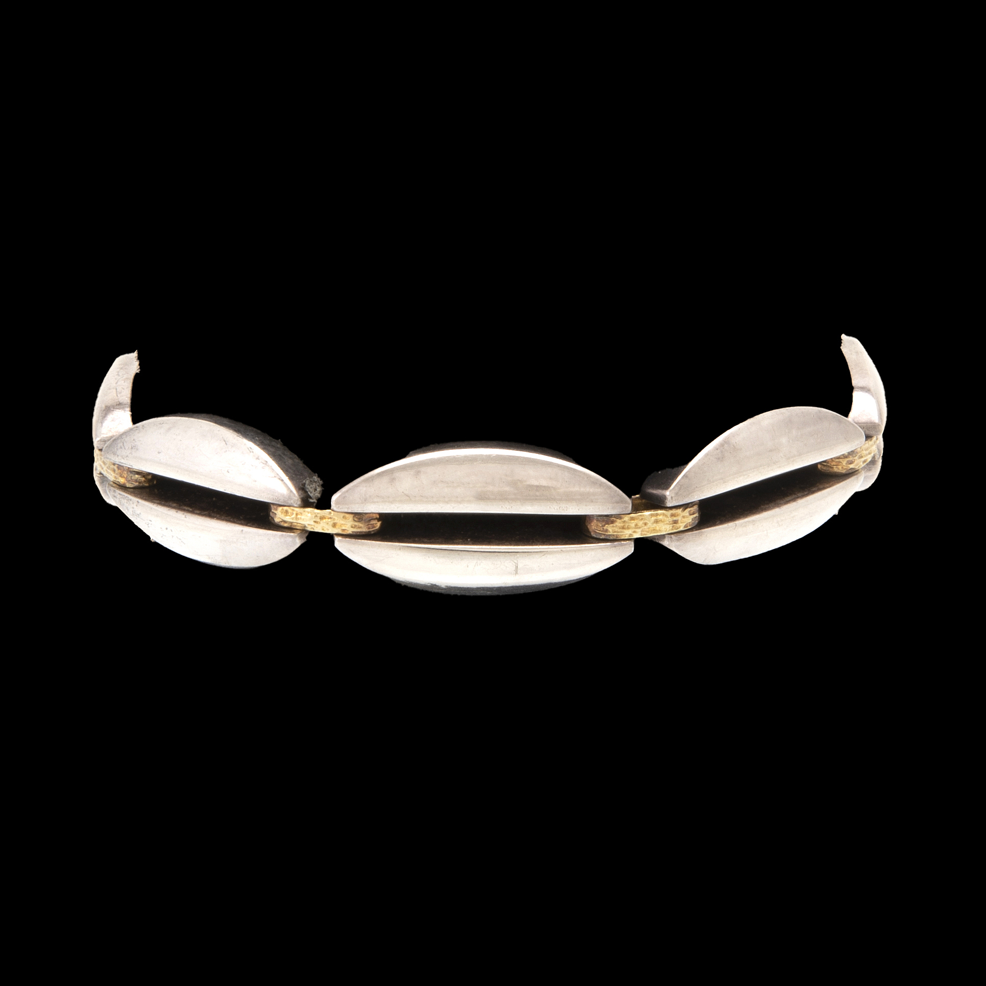 Regitze Overgaard, armband silver och 18K guld nr 409 för Georg Jensen ...
