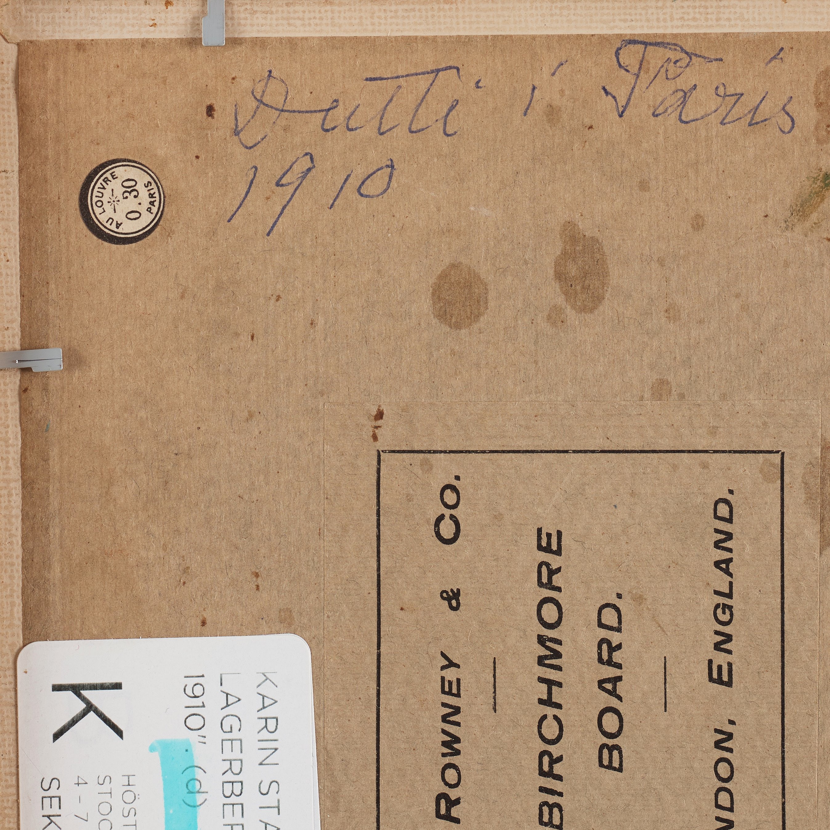 Karin Stackelberg - Lagerberg, "Dutti i Paris 1910". - Bukowskis