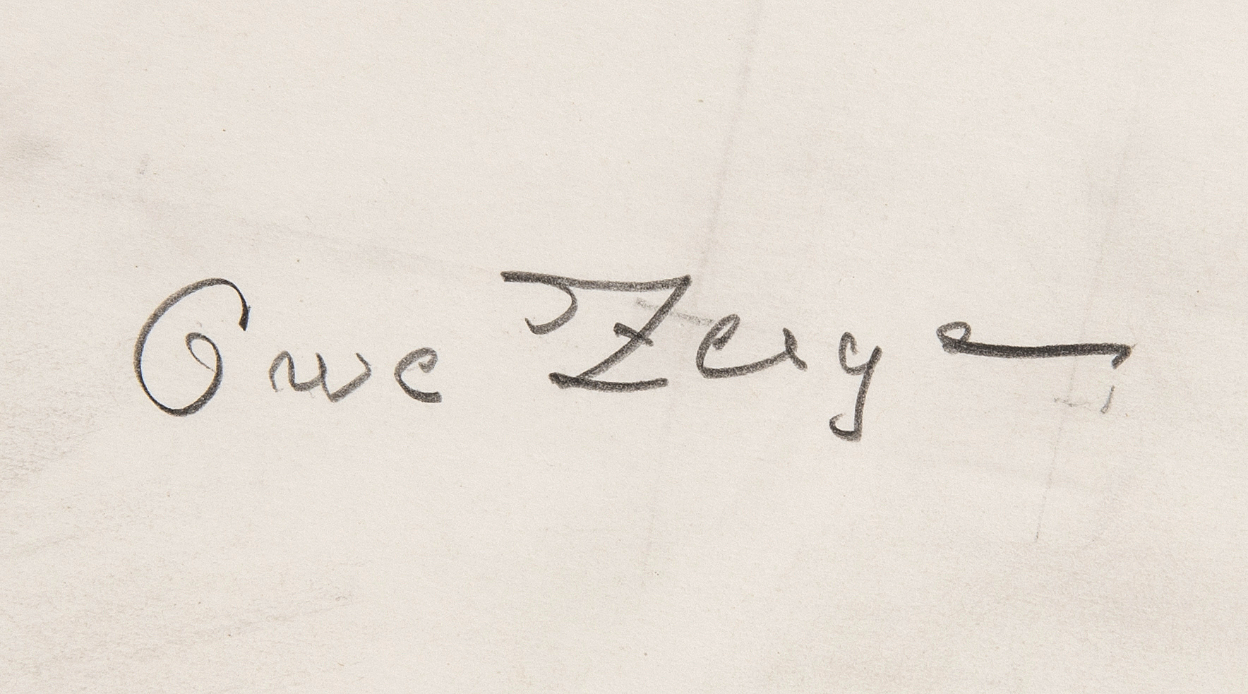 Owe Zerge, pencil drawing signed. - Bukowskis