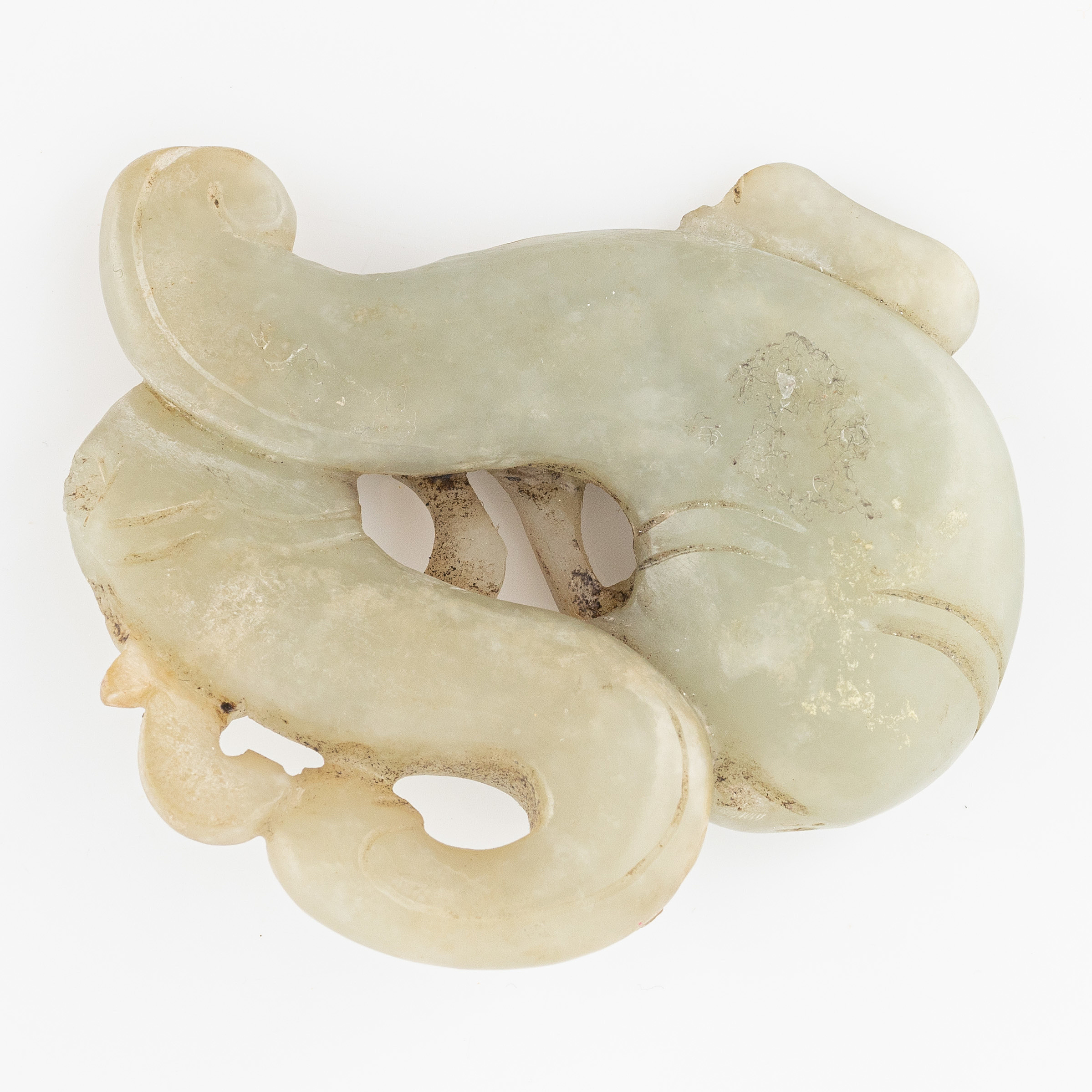 A Chinese nephrite carving of double fishes. - Bukowskis