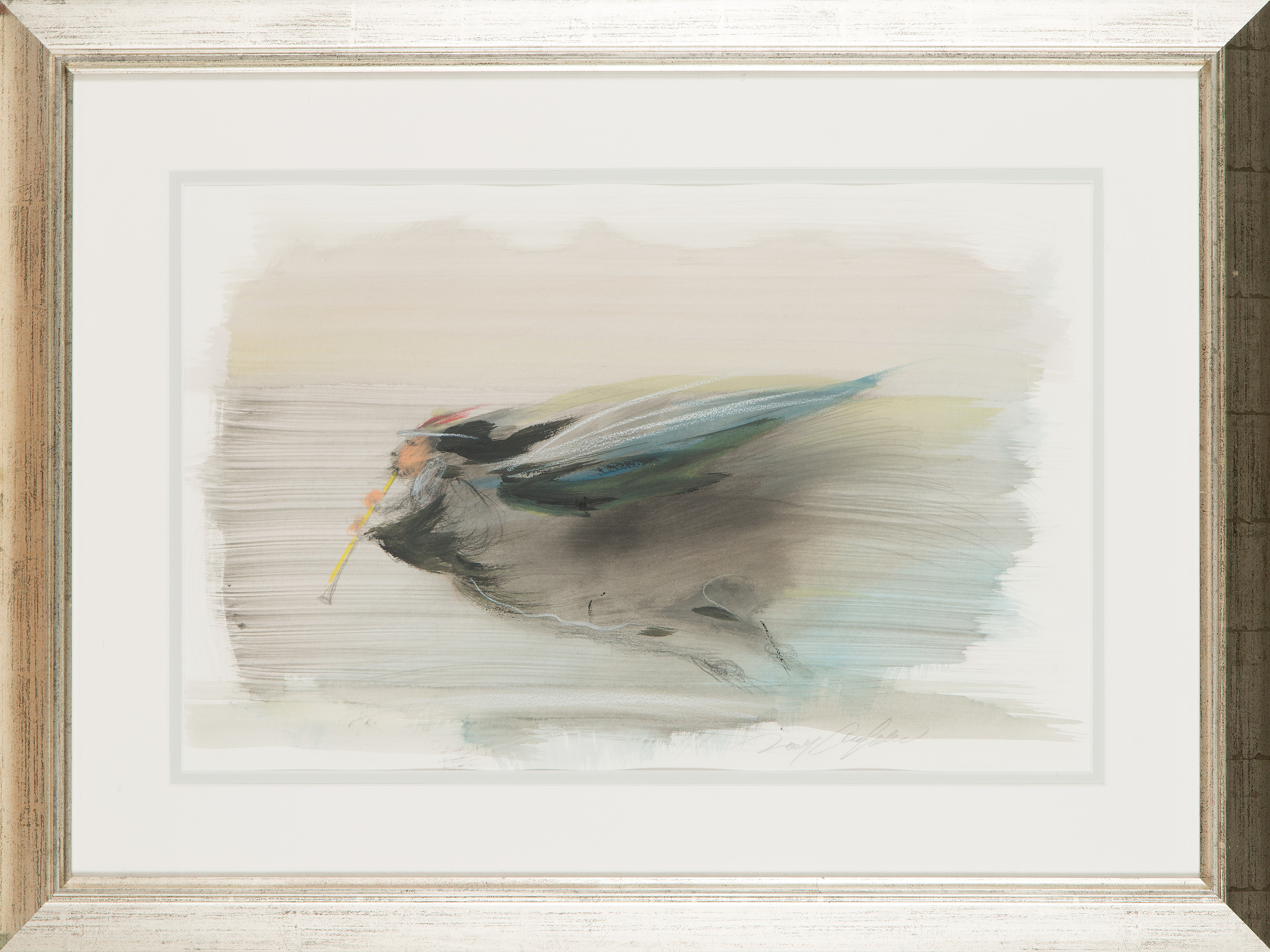 Olli Joki, watercolor and mixed media, signed and dated 2004. - Bukowskis