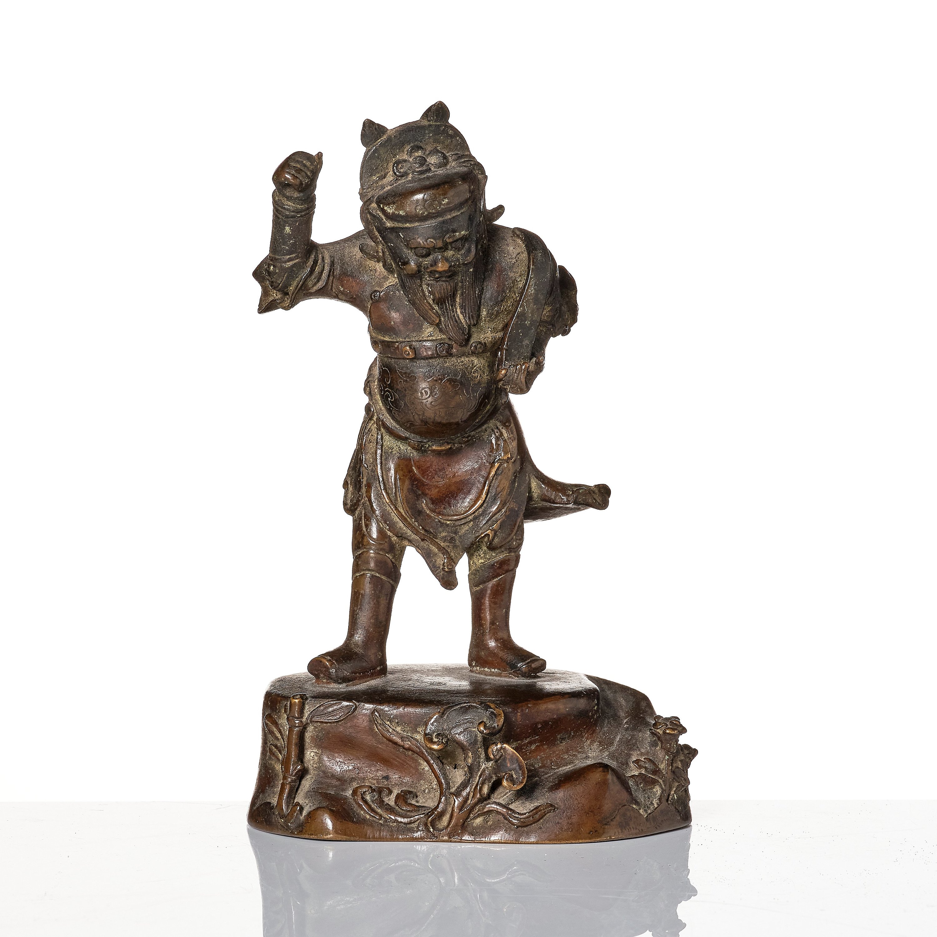 A bronze sculpture of a man with a tablet, Ming dynasty (1368-1644 ...