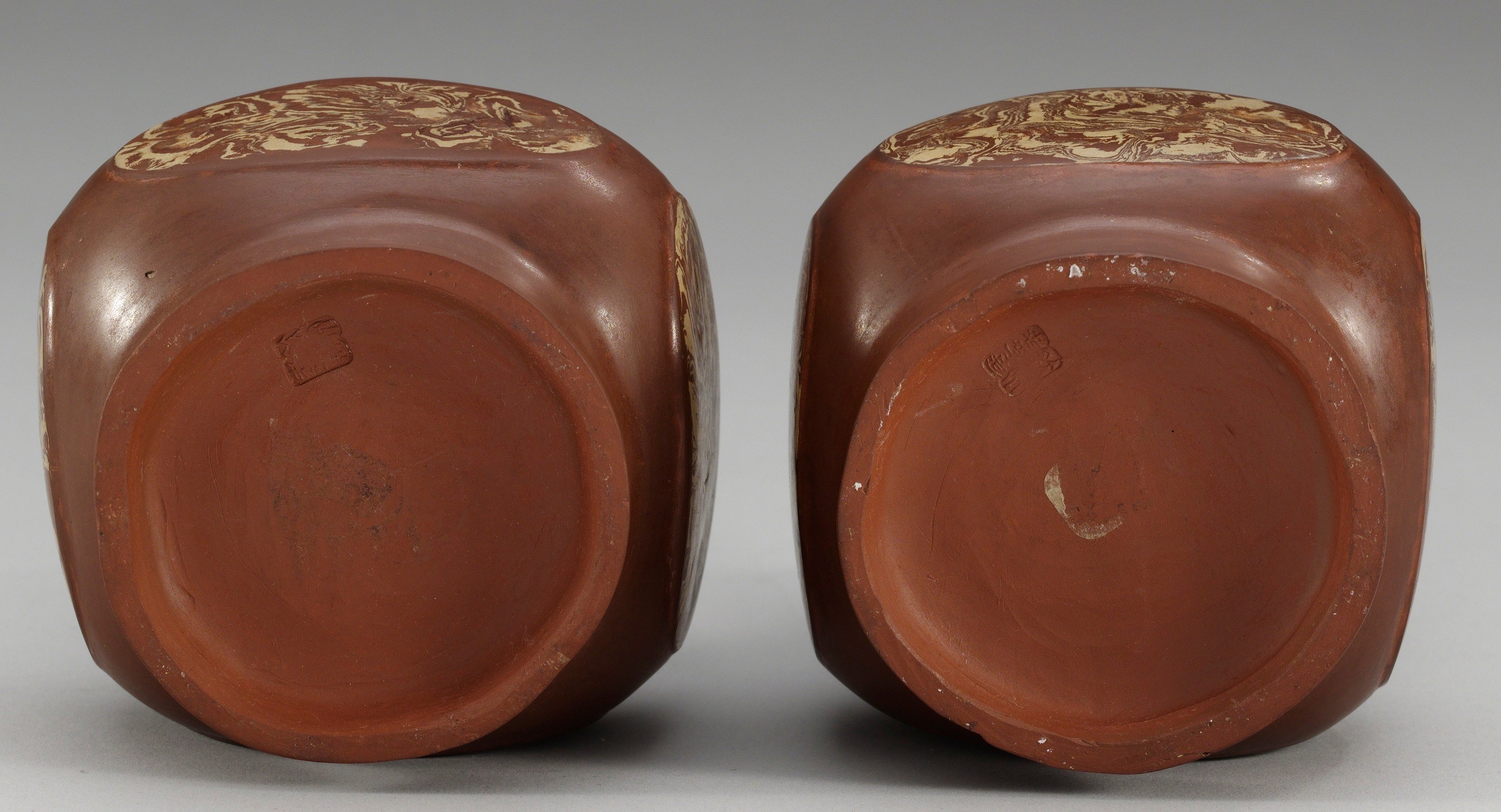 A pair of yixing ware vases, Qing dynasty. (1644-1912). - Bukowskis