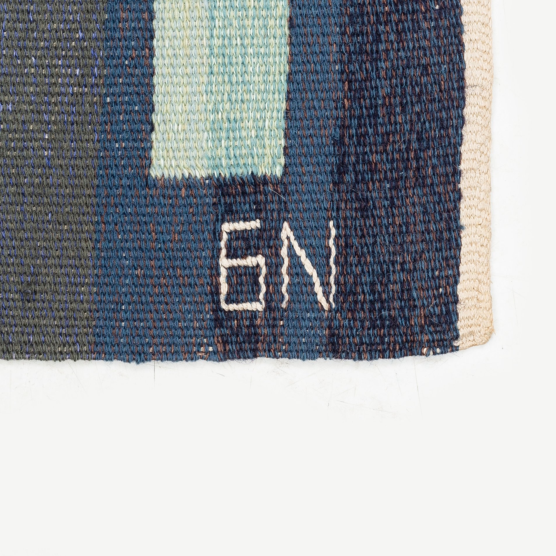 A tapestry, tapestry variant, approximately 217 x 146 cm, signed GN BN ...