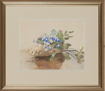 Eva Topelius, akvarell, ej signerad. - Bukowskis