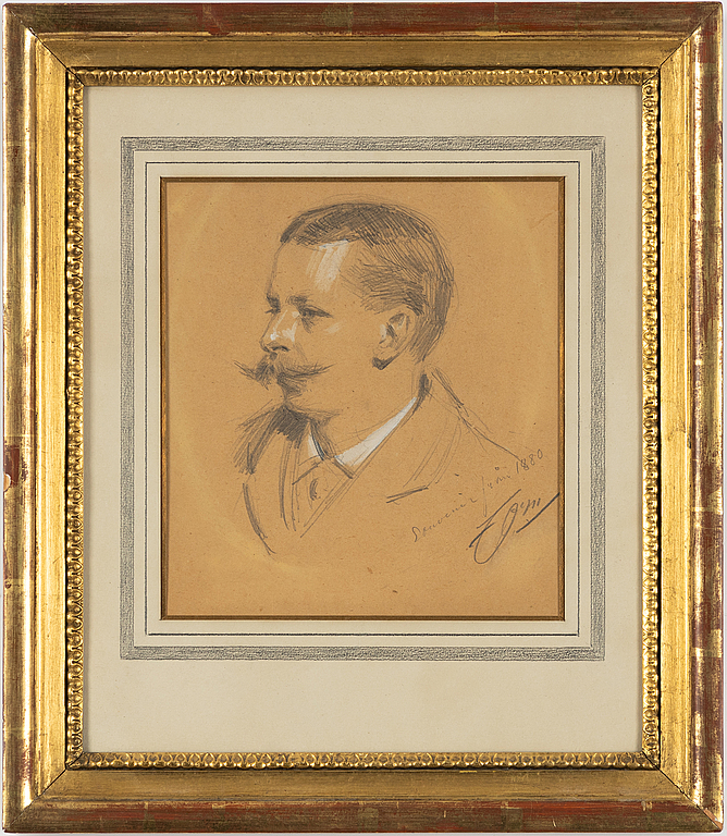 Anders Zorn, Porträtt föreställande Carl David af Wirsén. - Bukowskis