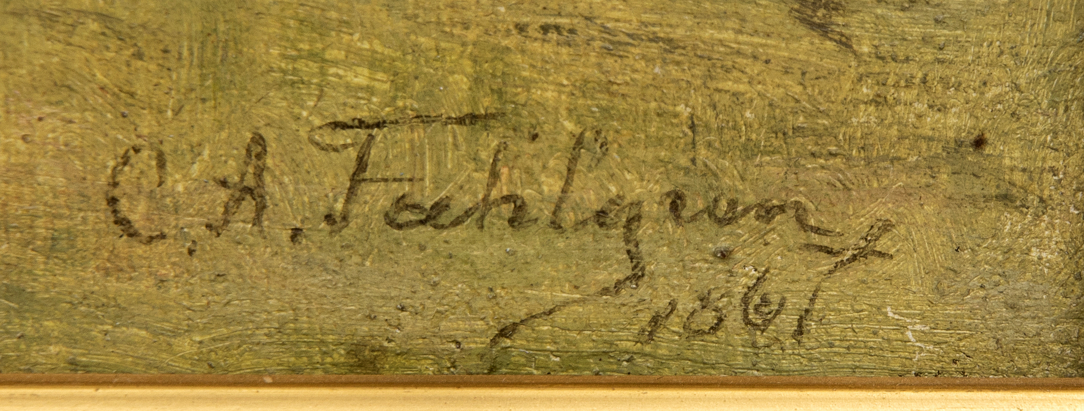 Carl August Fahlgren, olja på duk signerad och daterad 1861. - Bukowskis