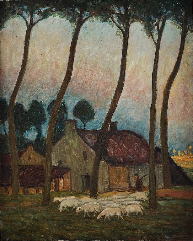 Olof Sager-Nelson, "Fransk bondgård". - Bukowskis