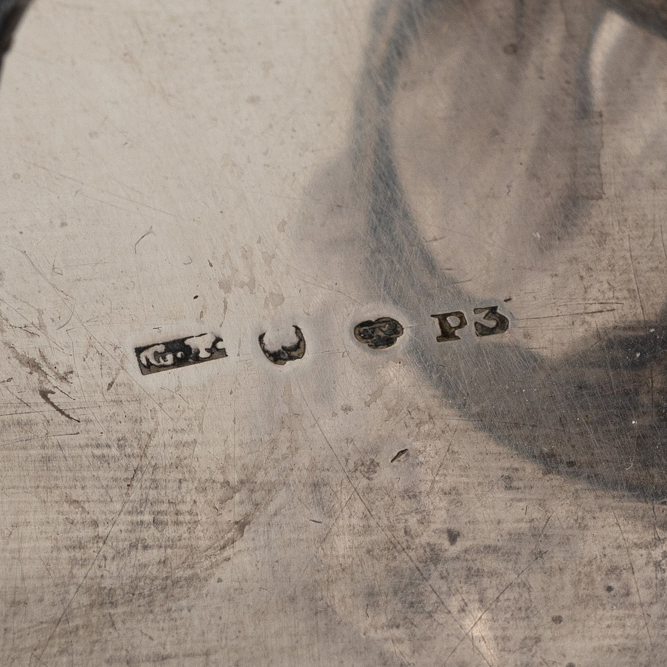A Swedish Silver and Glass Table Centerpiece, mark of Gustaf Folcker ...