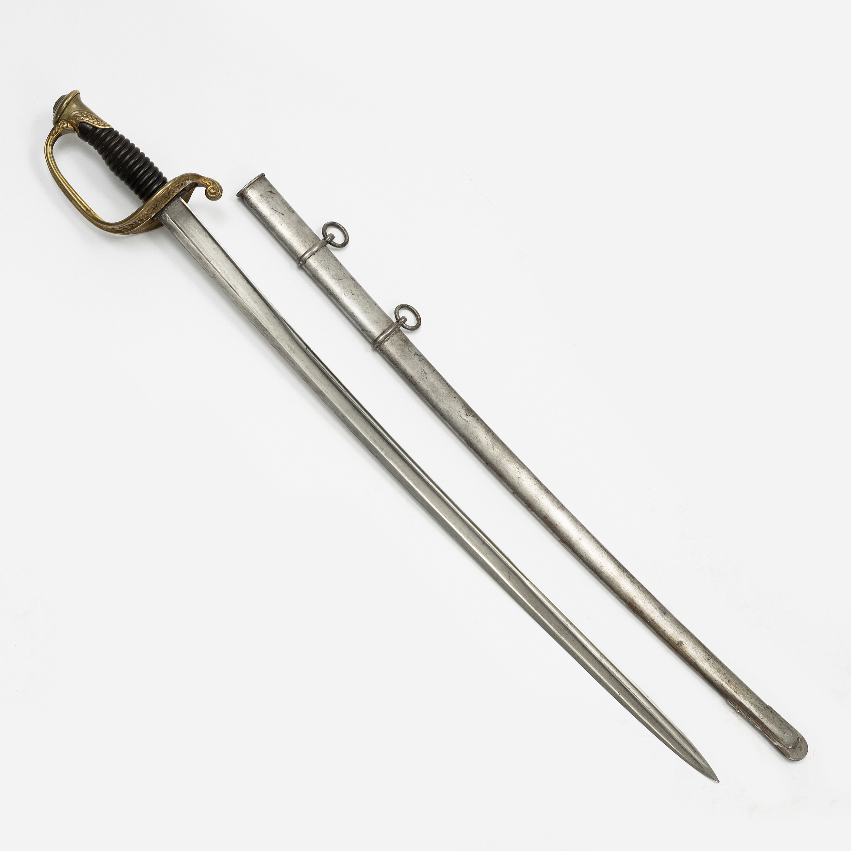 A French officer's sabre, 1855 pattern, with scabbard. - Bukowskis
