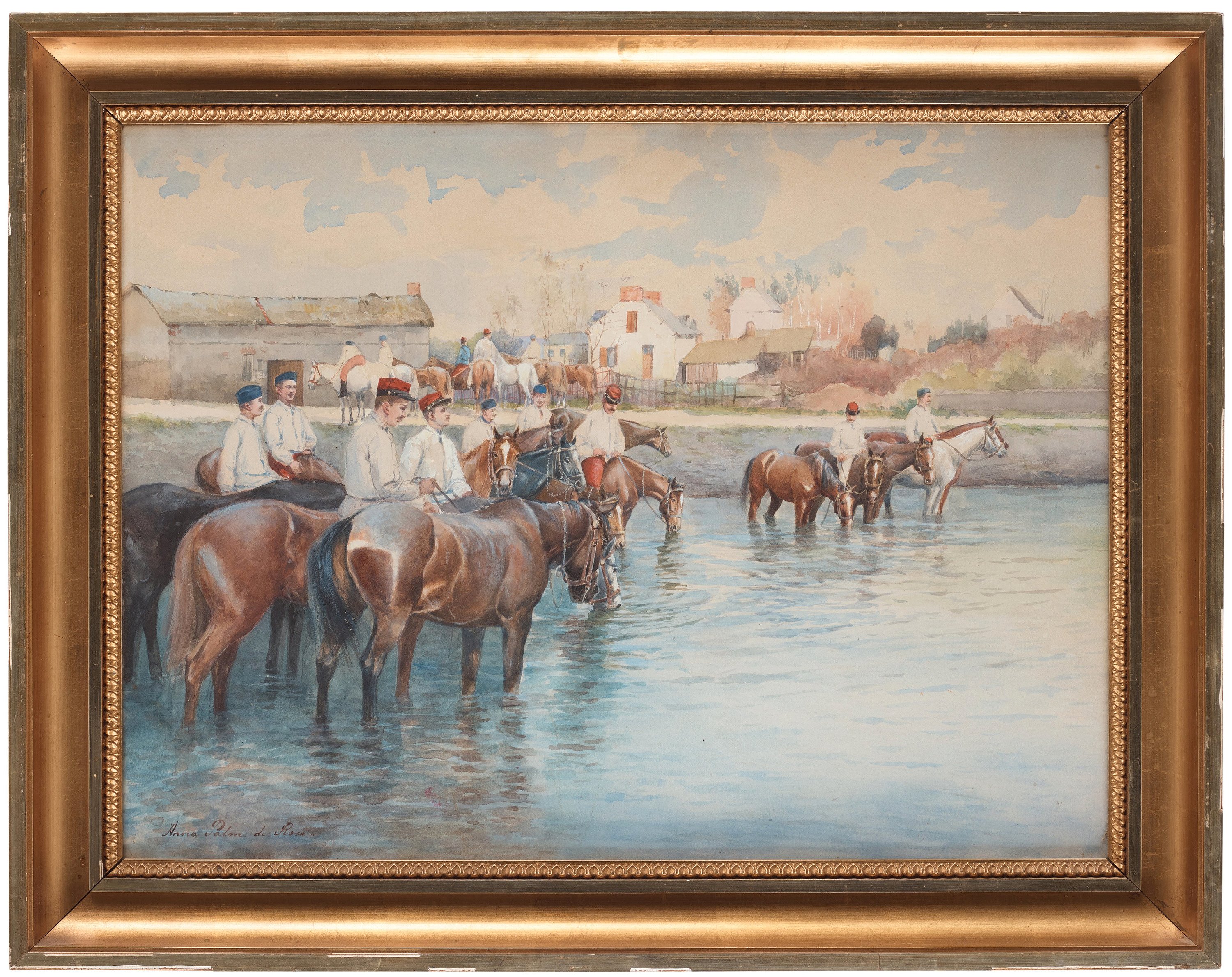 Anna Palm de Rosa, Soldiers on horseback. - Bukowskis