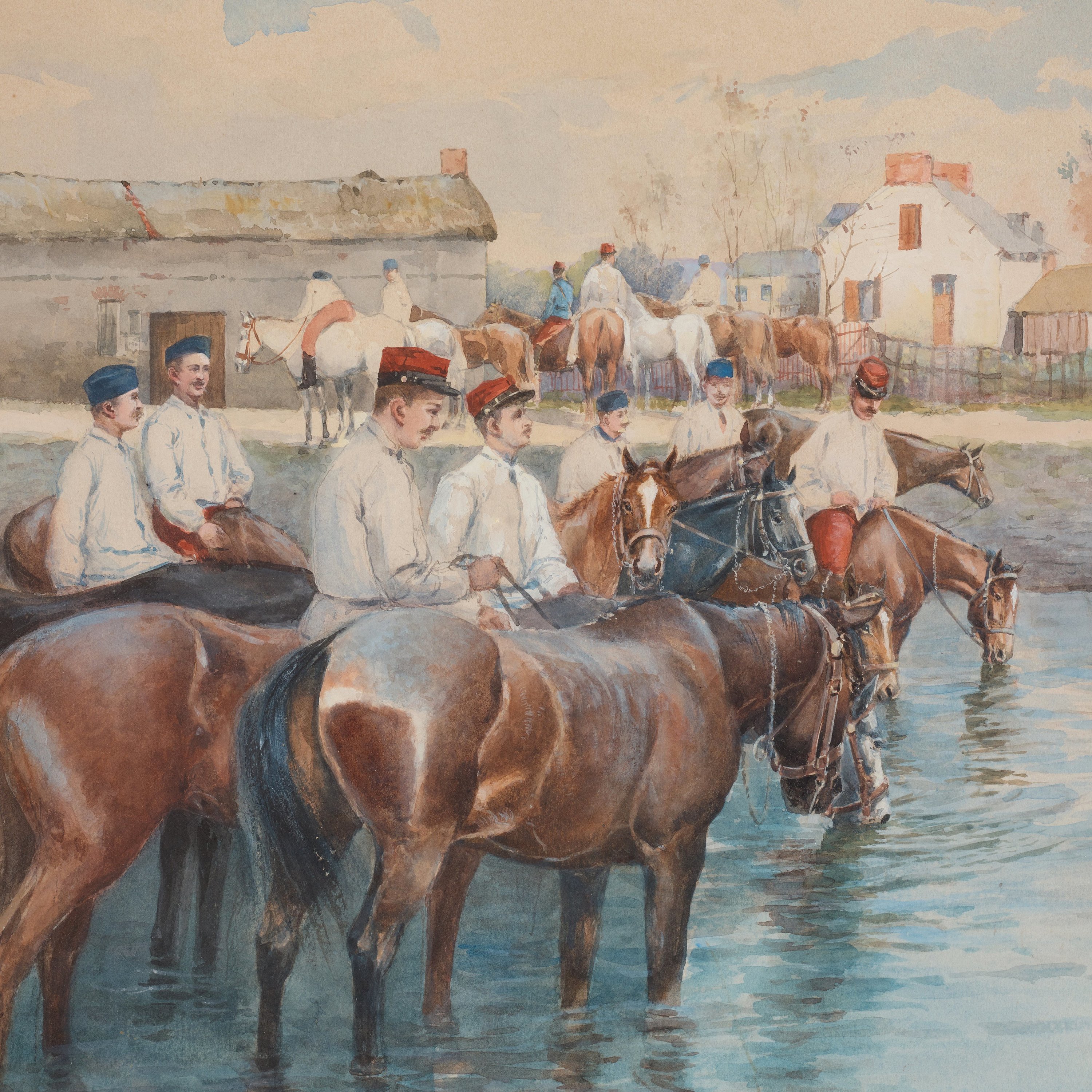 Anna Palm de Rosa, Soldiers on horseback. - Bukowskis